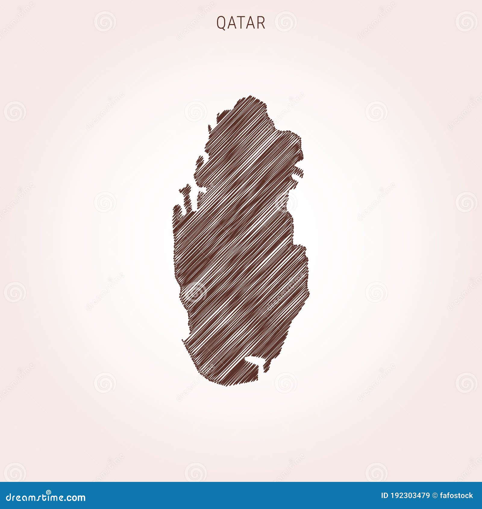 Qatar Vector Map Isolated On White Background. High-Detailed Black ...