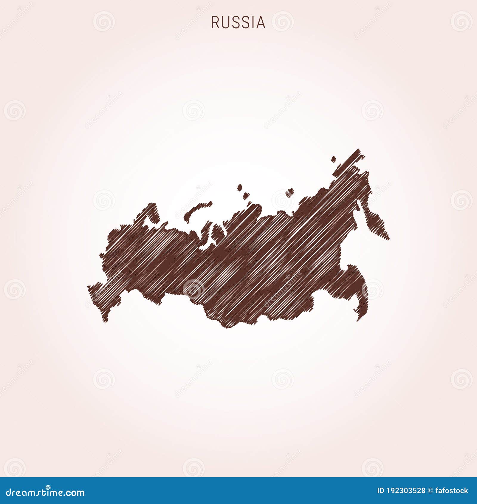 Scribble Map Of Russia. Sketch Country Map For Infographic, Brochures And Presentations ...