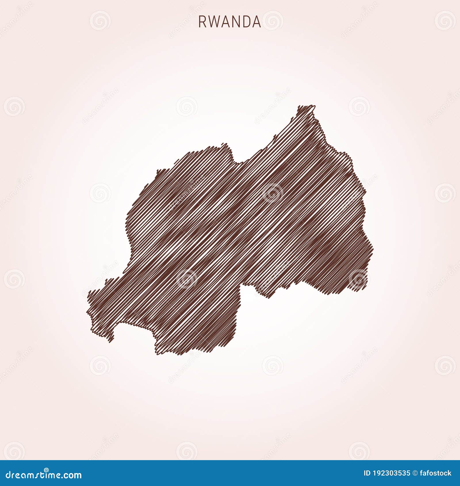 Rwanda Vector Map Isolated On White Background. High-Detailed Black ...