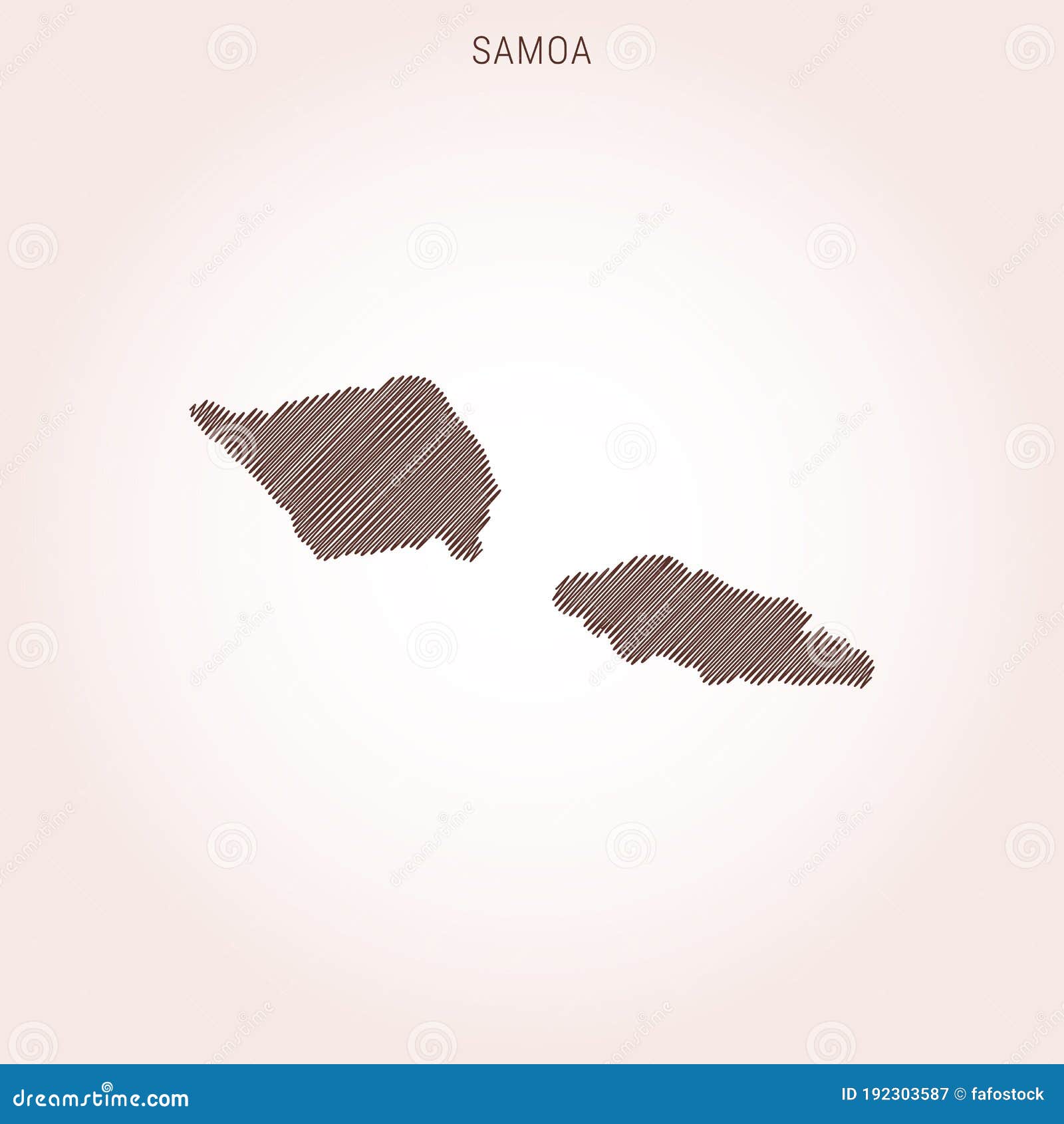 Samoa Vector Map Isolated On White Background. High-Detailed Black ...