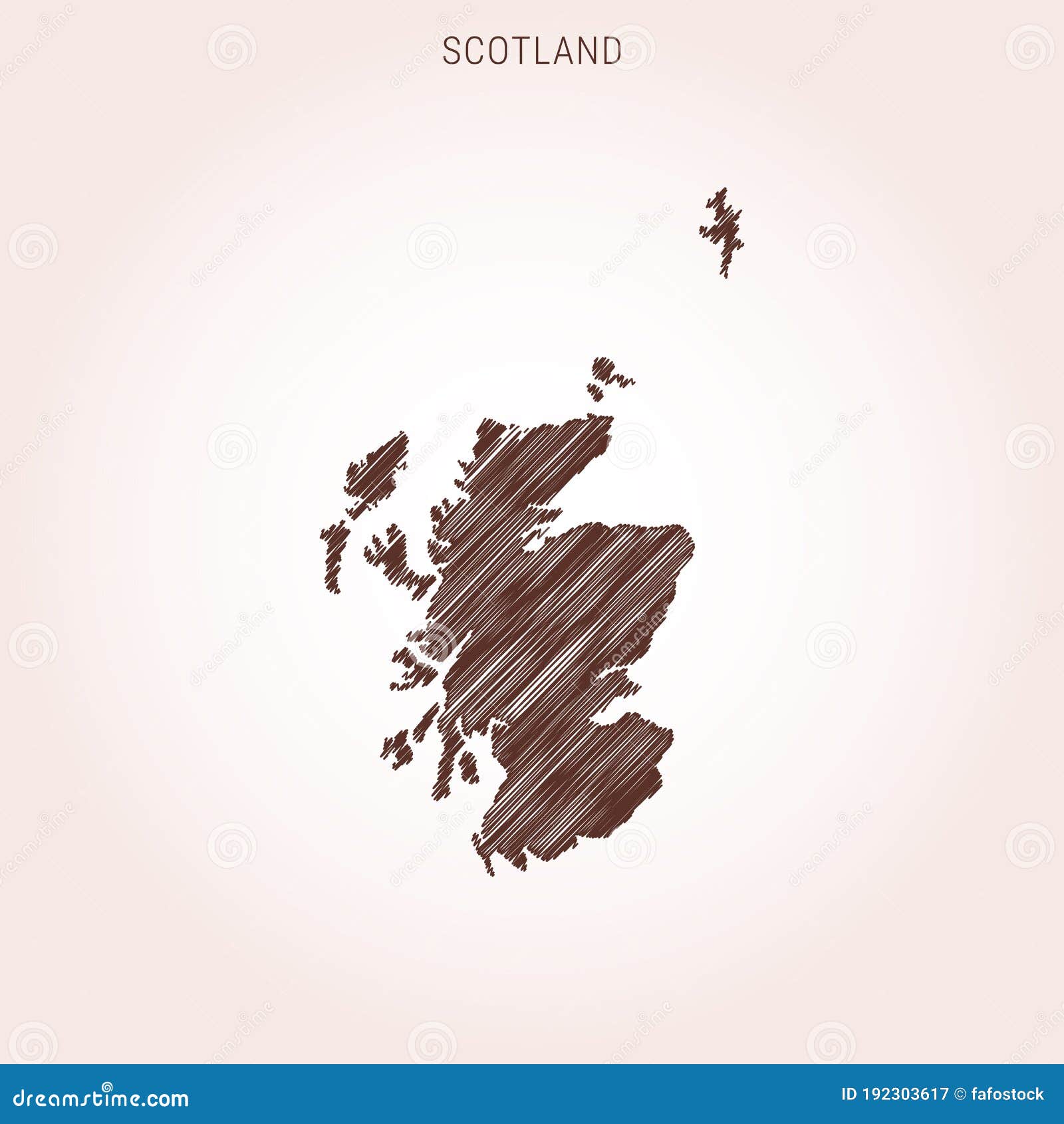 Scribble Map of Scotland Vector Design Template. Stock Vector ...