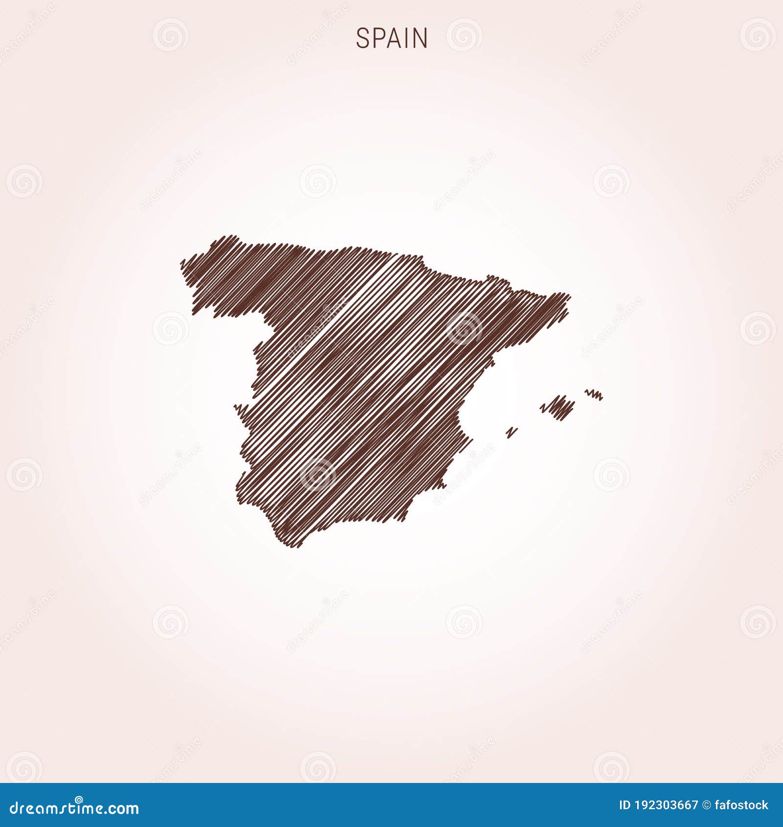Scribble Map of Spain Vector Design Template. Stock Vector - Illustration of professional ...