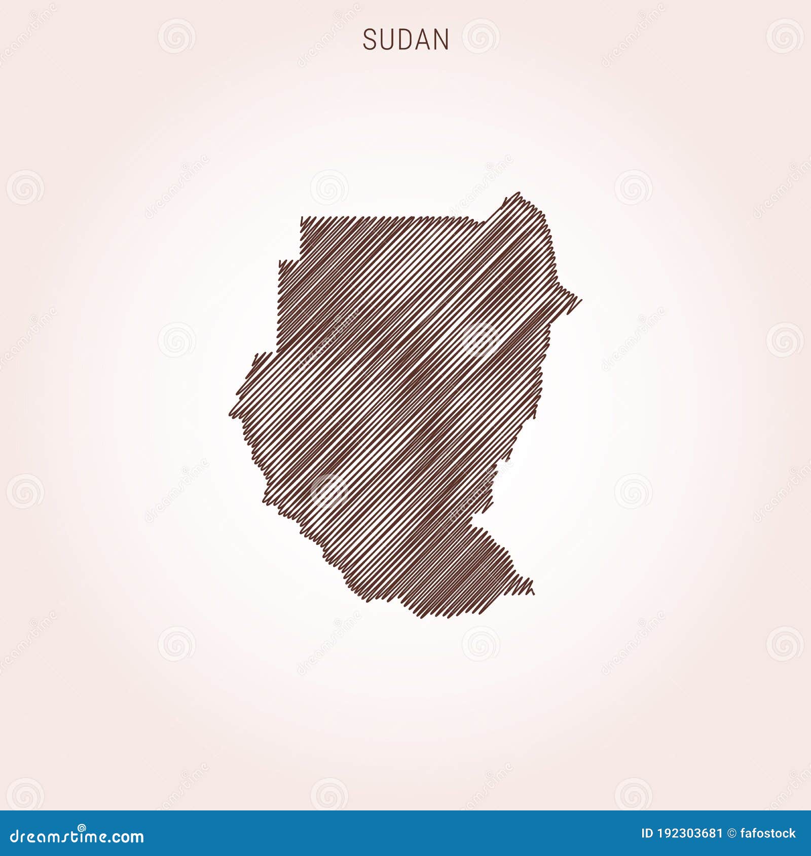 Sudan Vector Map With Single Land Area Using Green Color On Dark ...