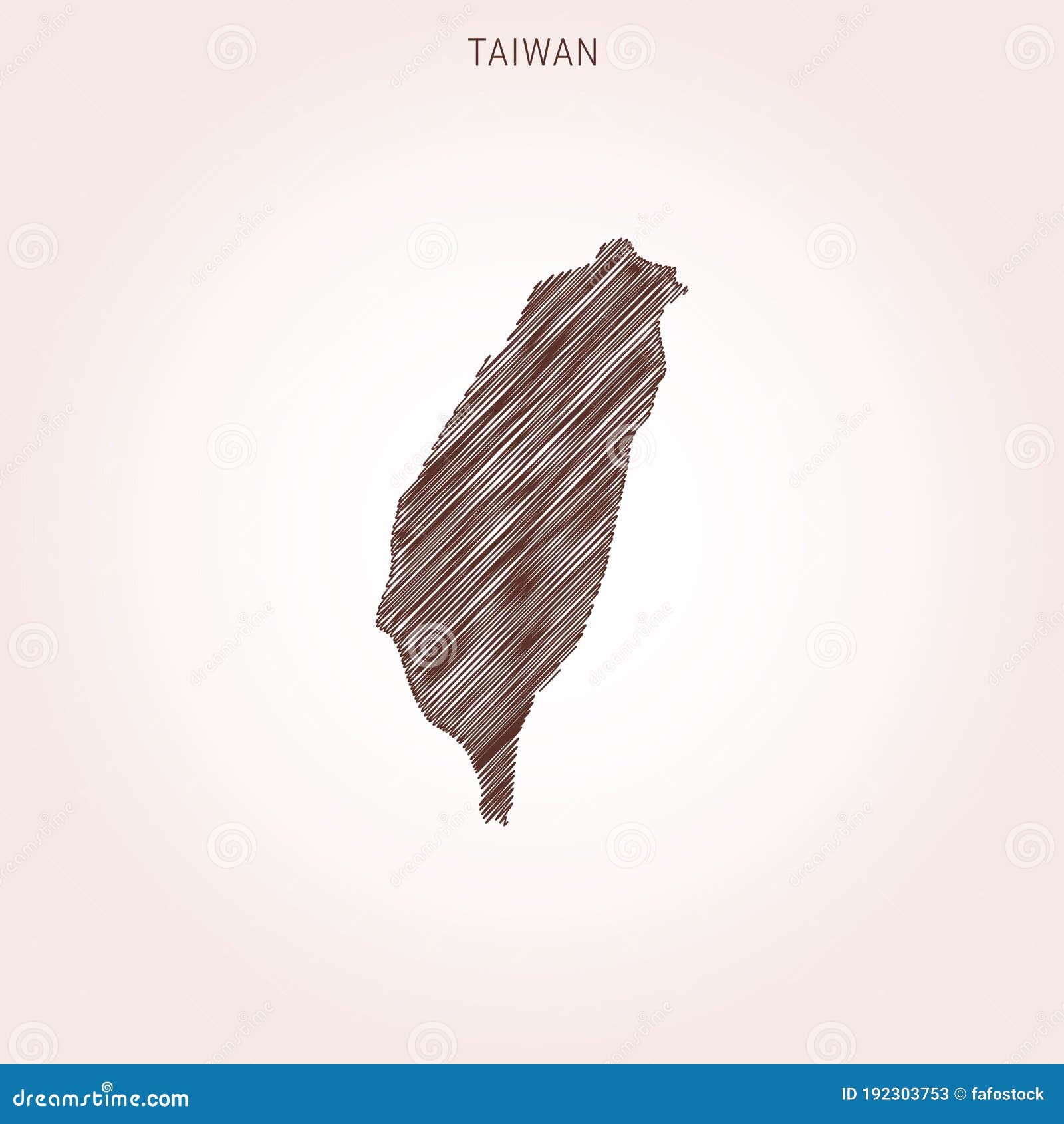 Taiwan Map Vector With White Straight Lines On Black Background ...