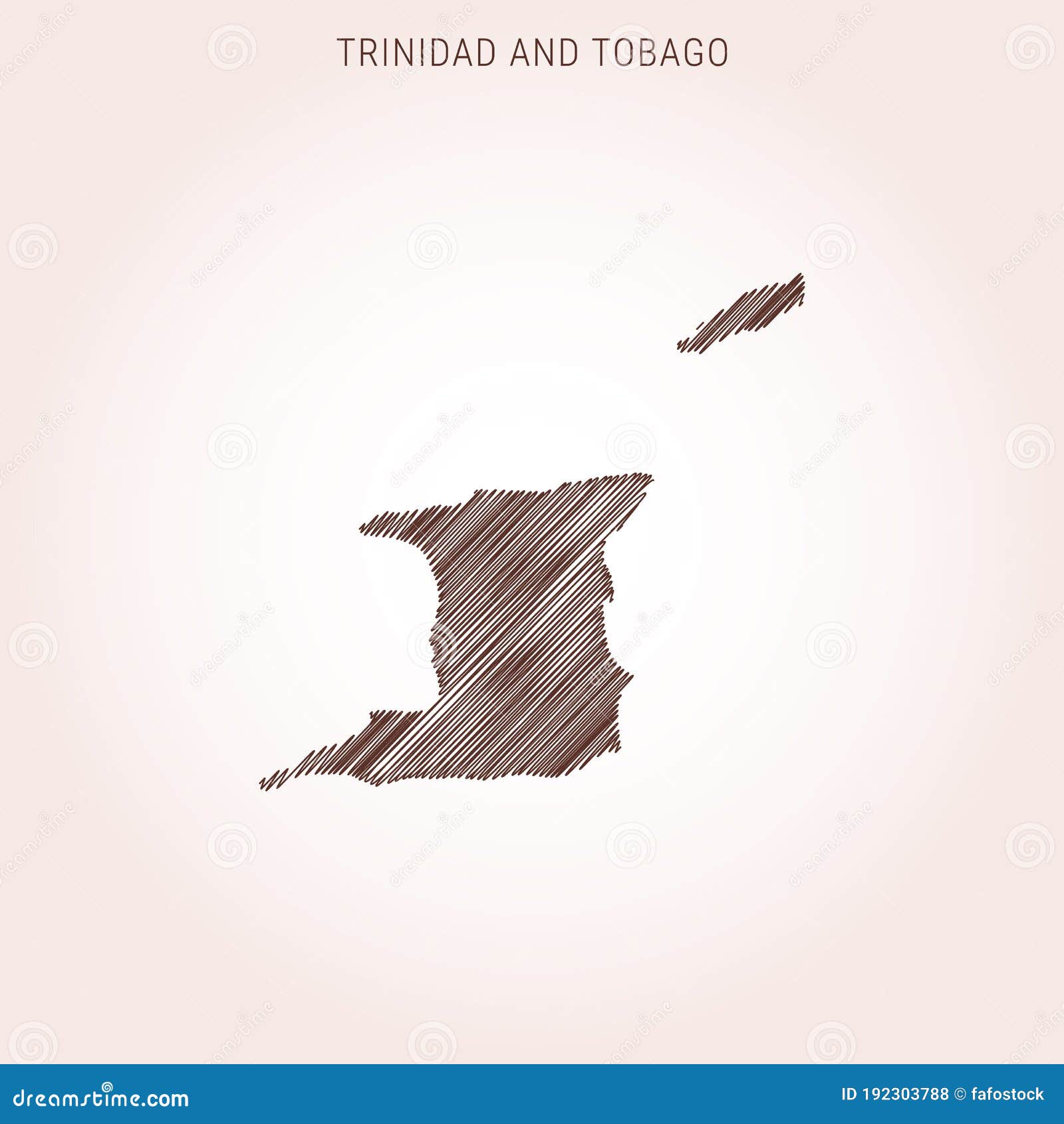 Scribble Map Of Trinidad And Tobago Vector Design Template ...