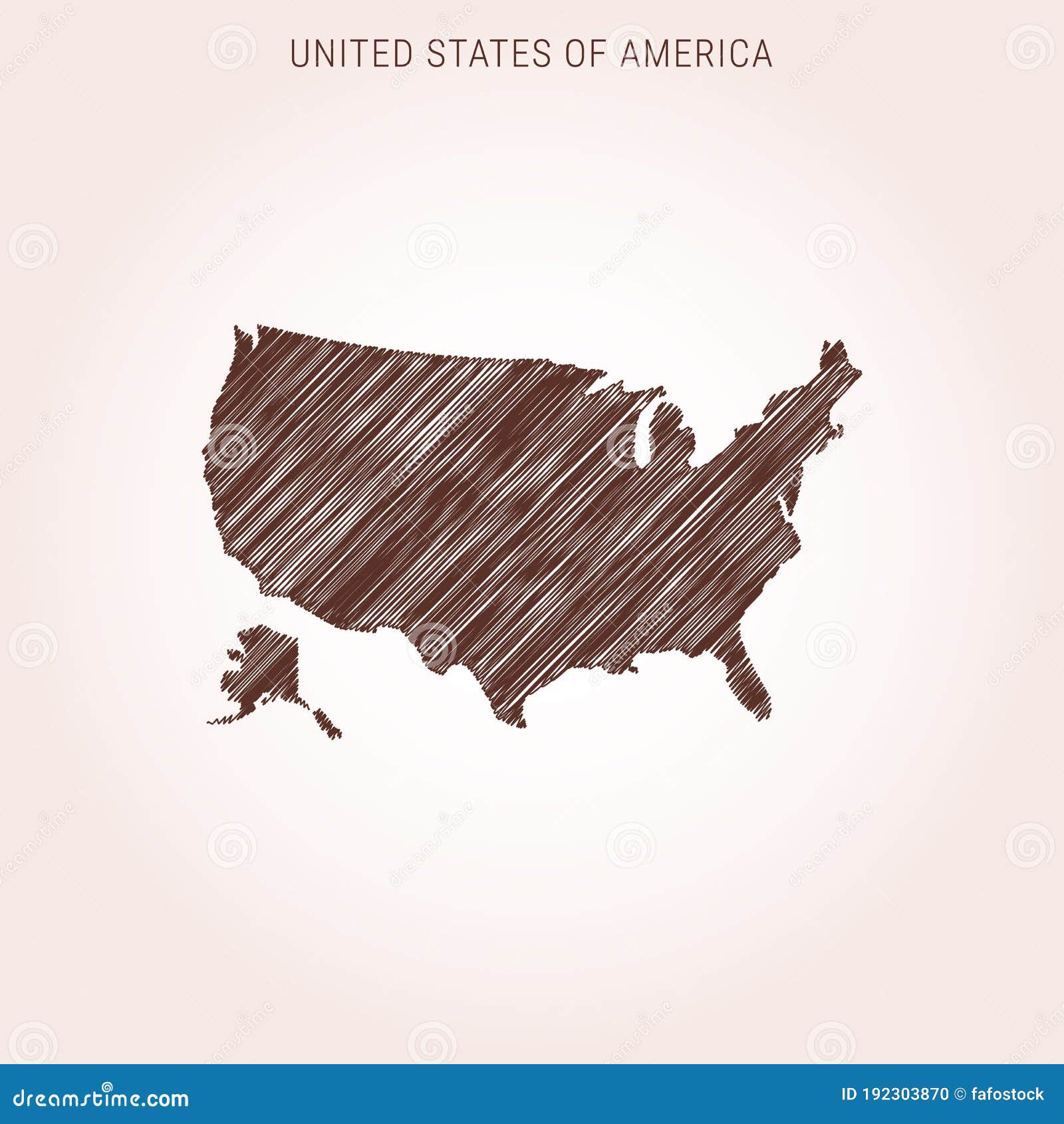 Scribble Map of United States of America Vector Design Template. Stock ...