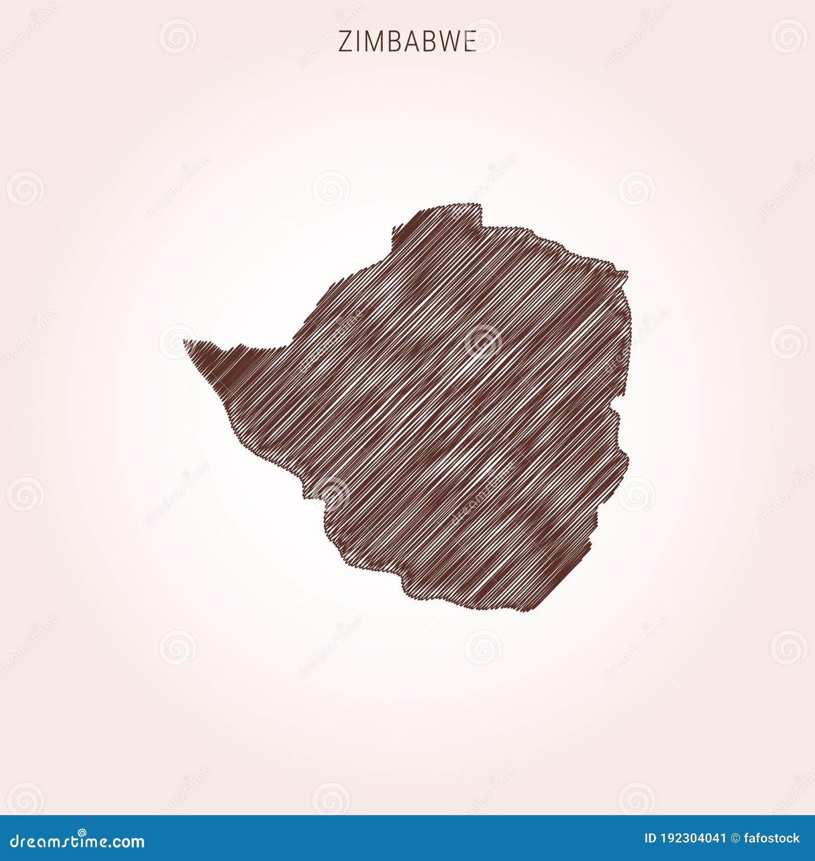 Scribble Map of Zimbabwe Vector Design Template. Stock Vector ...