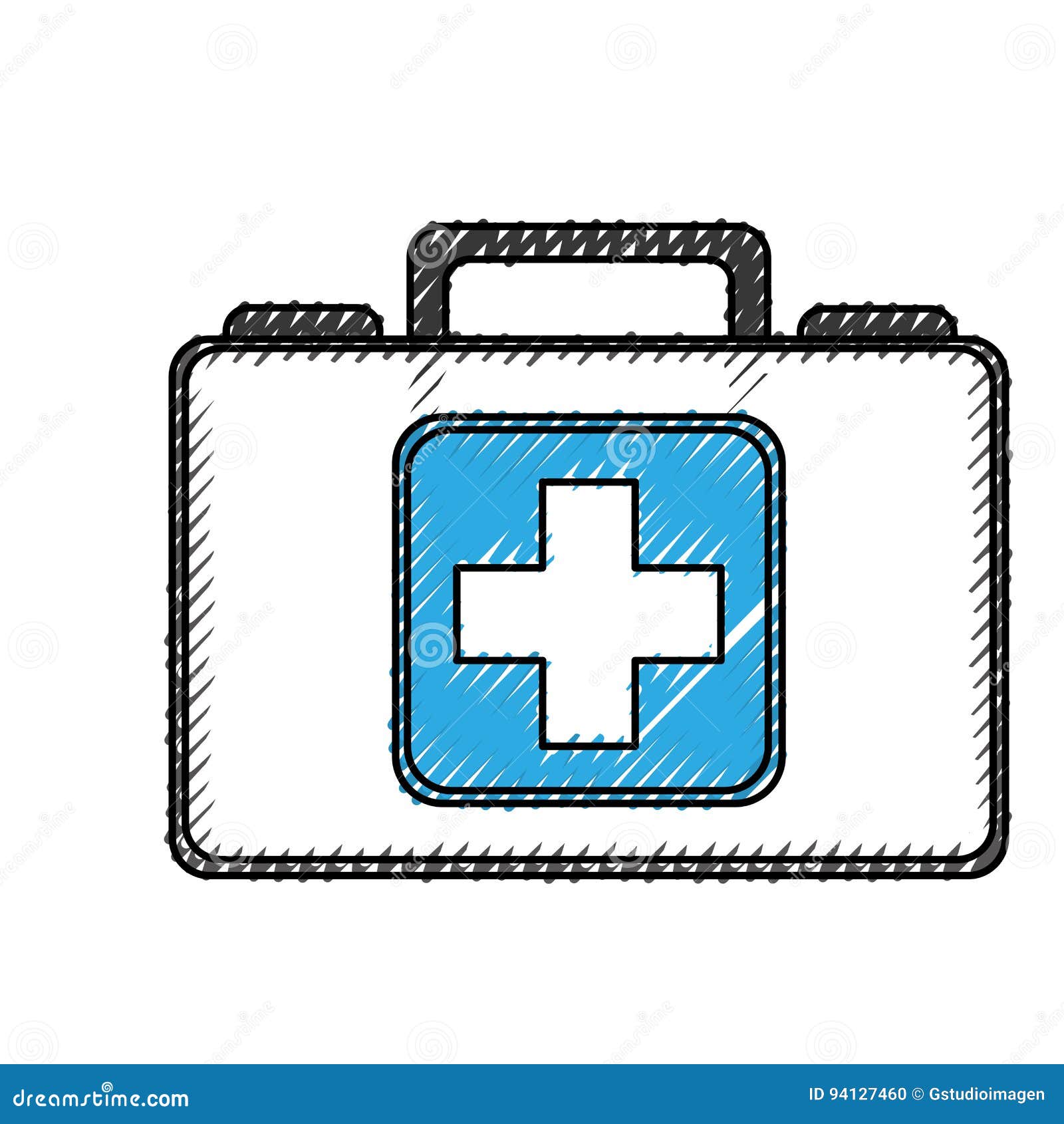 Scribble Medical Bag Cartoon Stock Vector - Illustration of chest ...