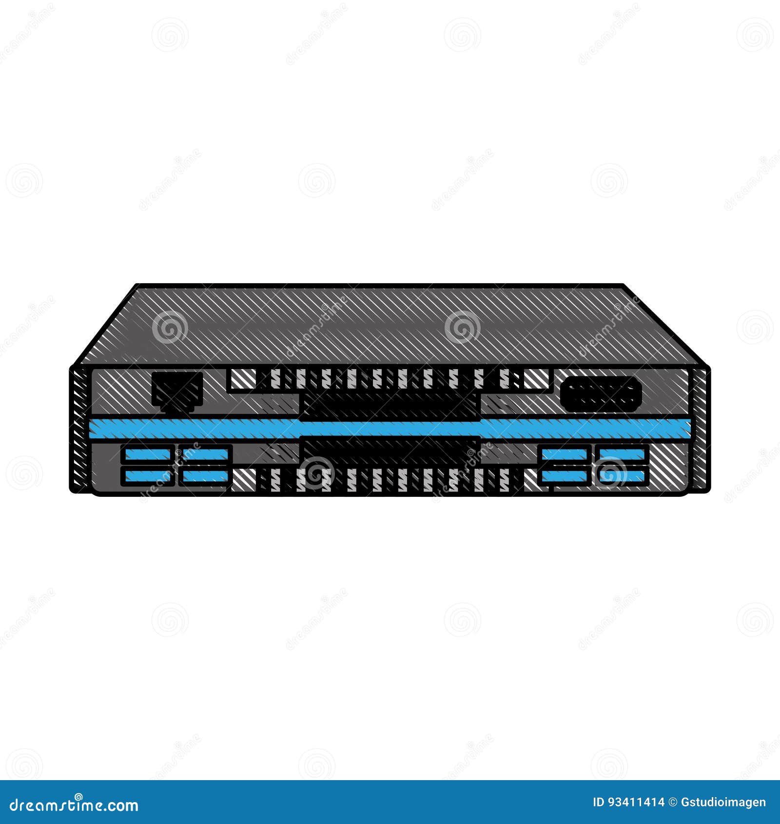 Old 56k Modem Cartoon | CartoonDealer.com #218756883