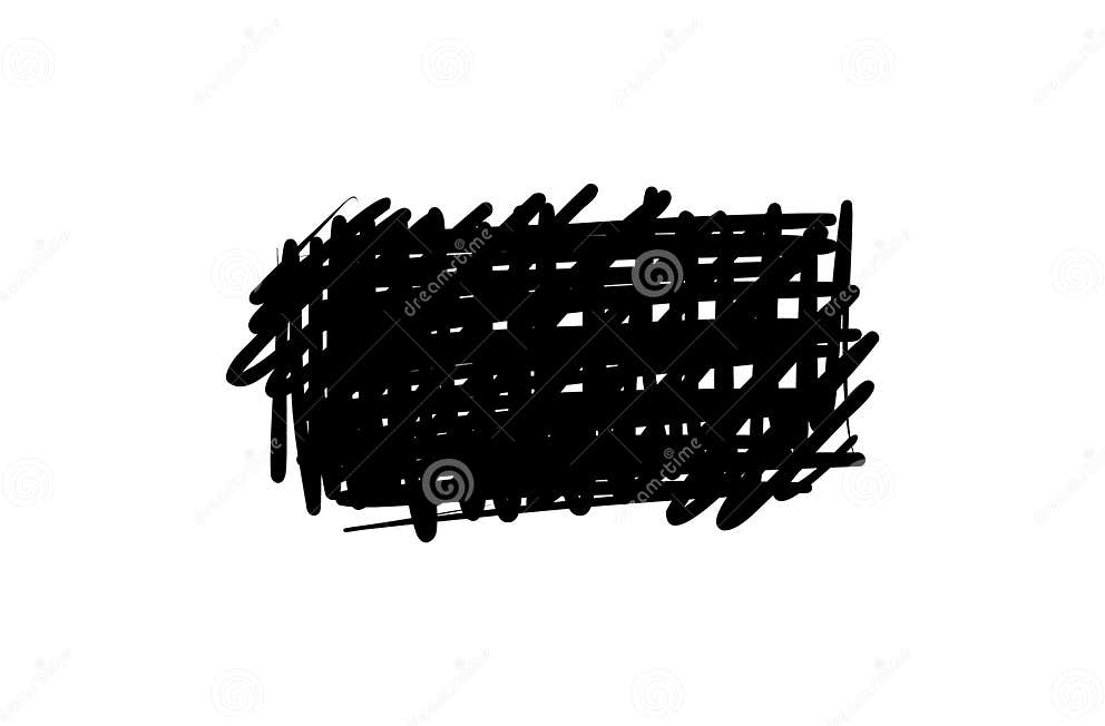 Scribble Pen Strokes. Doodle Pencil Scratch. Vector Freehand Shapes ...