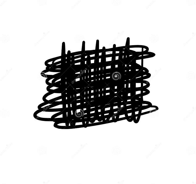 Scribble Pen Strokes. Doodle Pencil Scratch. Vector Freehand Shapes ...