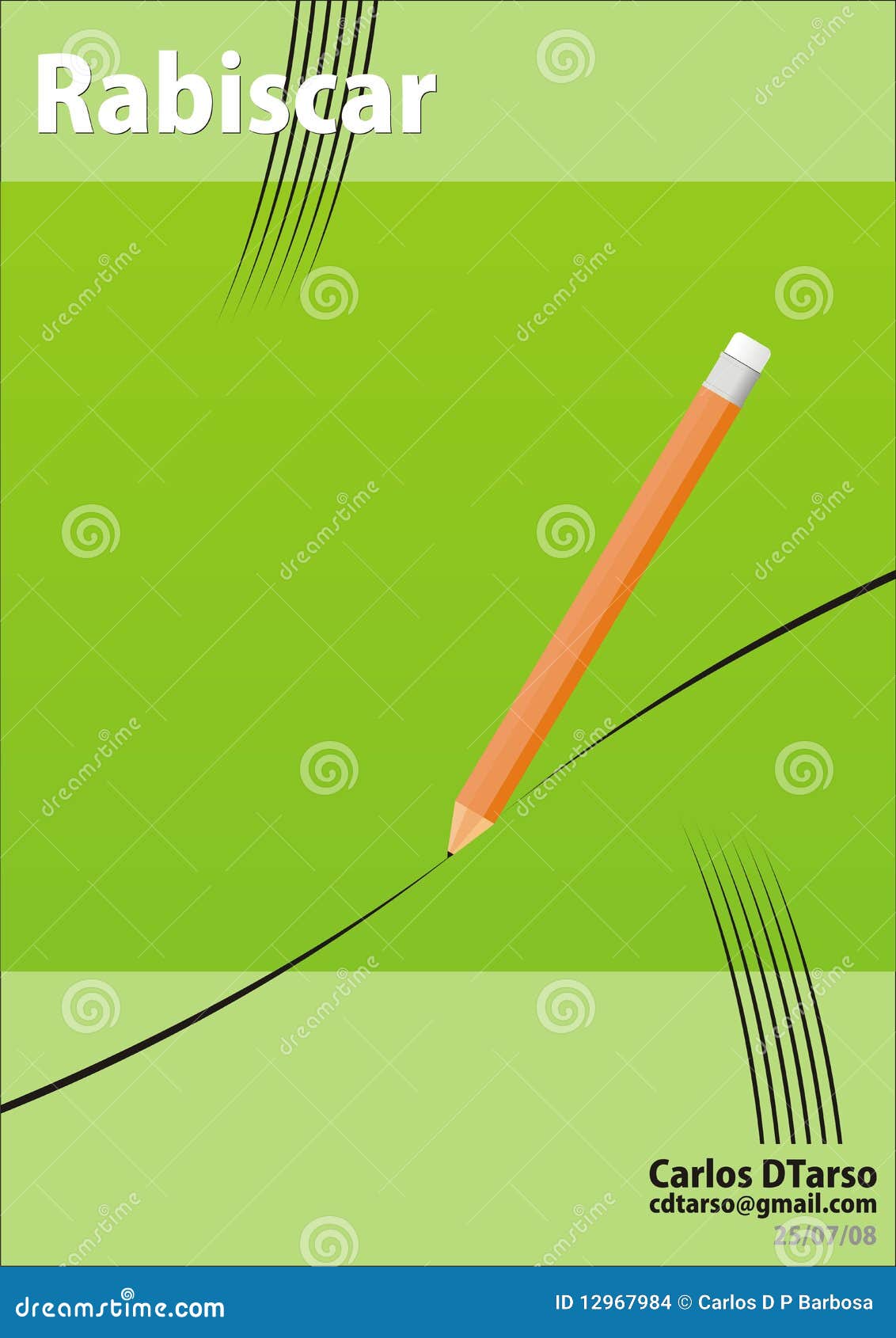 SCRIBBLE on the POSTER stock illustration. Illustration of tones - 12967984