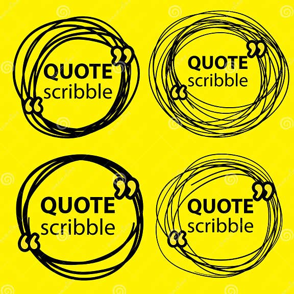 Scribble Quote Vector Set stock vector. Illustration of circular - 65683355
