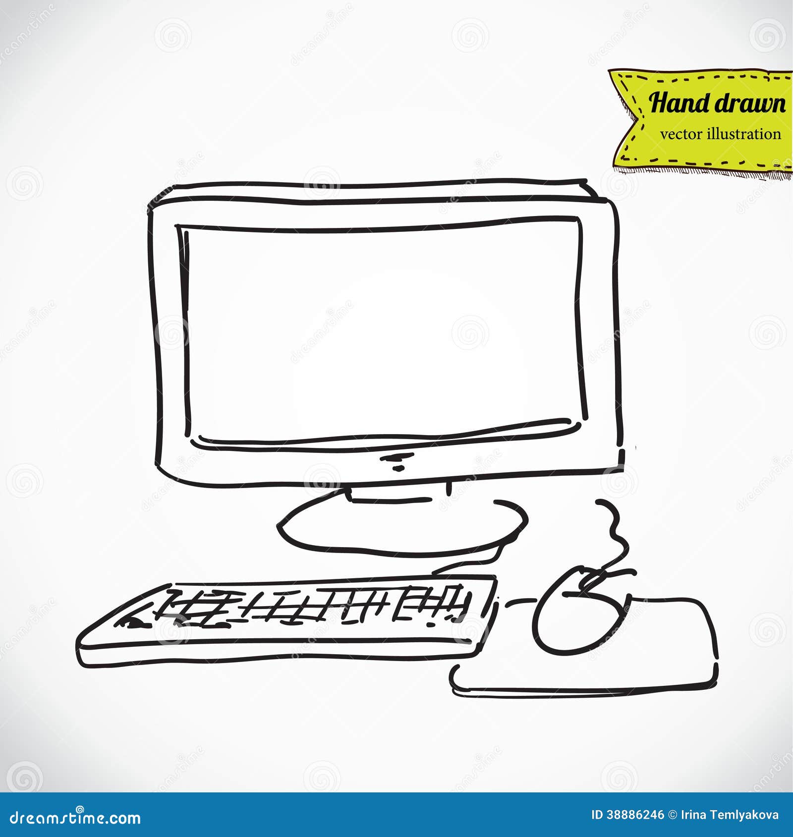 Scribble Series - Computers.-- Stock Vector - Illustration of internet ...