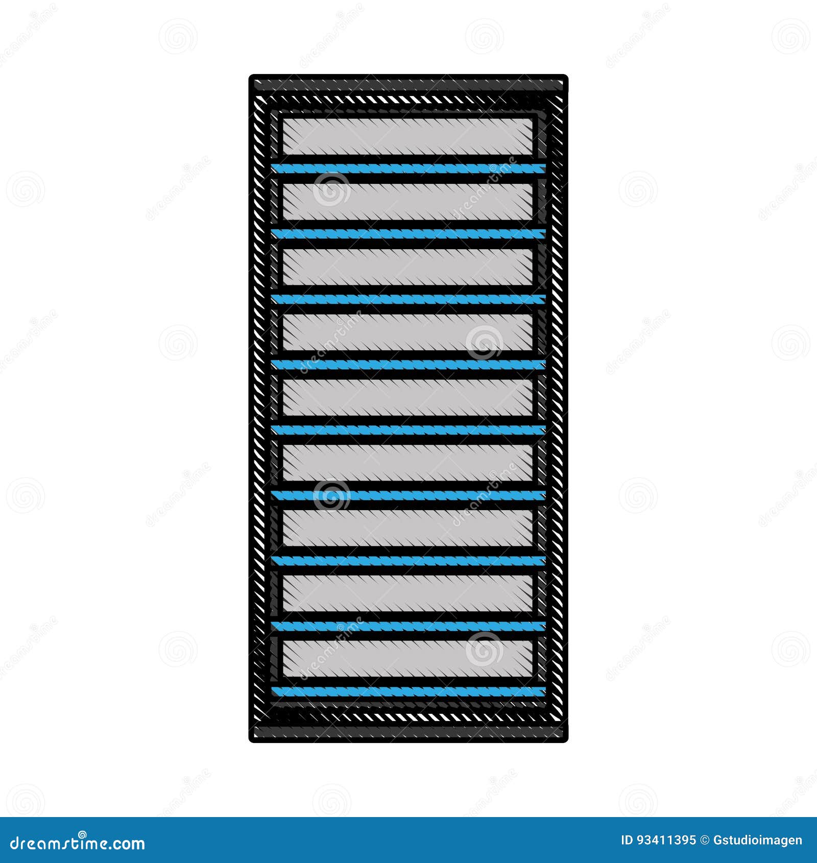 Server Cartoon Isolated. Network Data Center Computer Vector ...