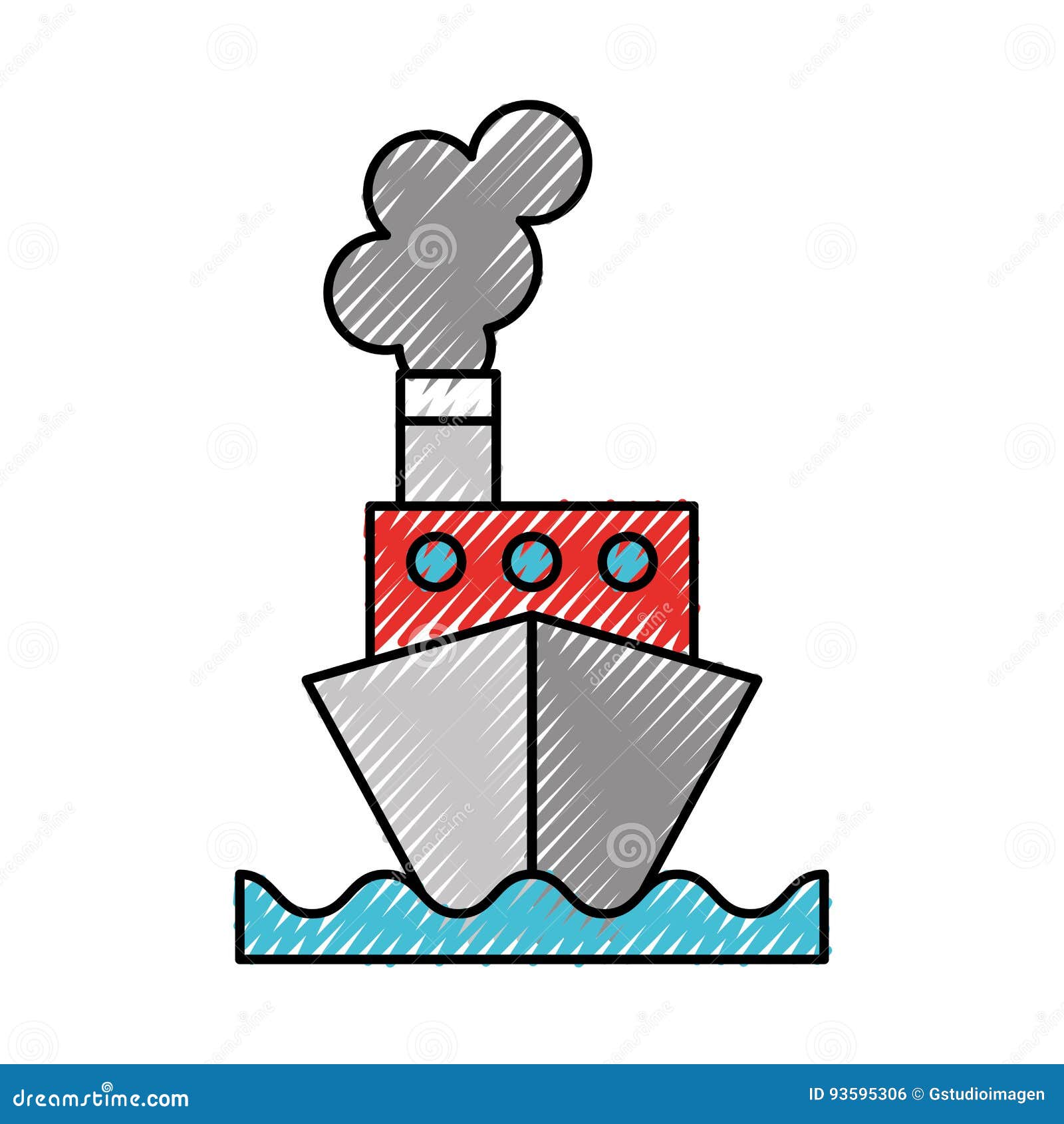 Ship In Cartoon Style, Dot To Dot Game, Coloring Page, Education ...
