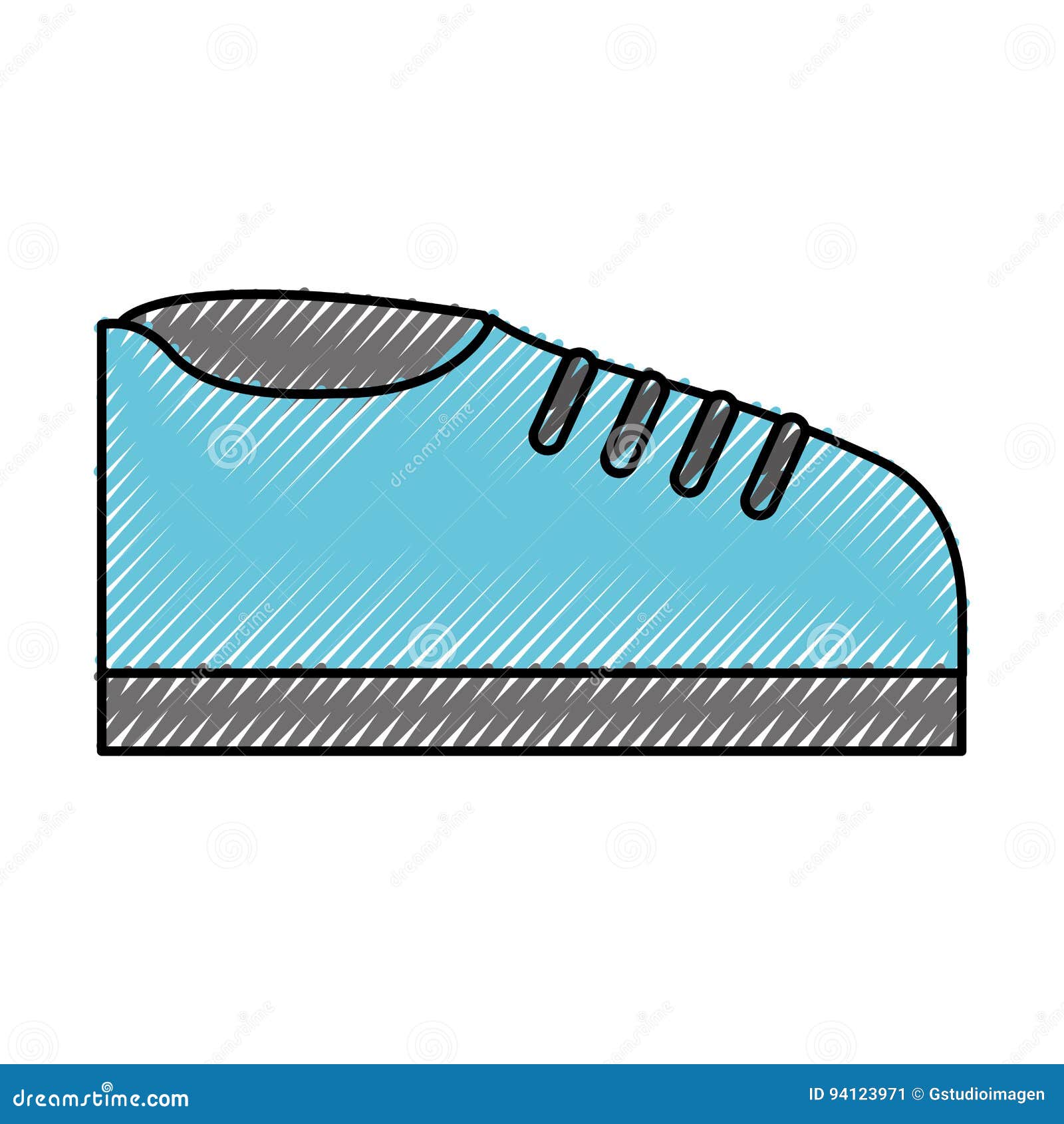 Scribble shoe cartoon stock vector. Illustration of elegance - 94123971