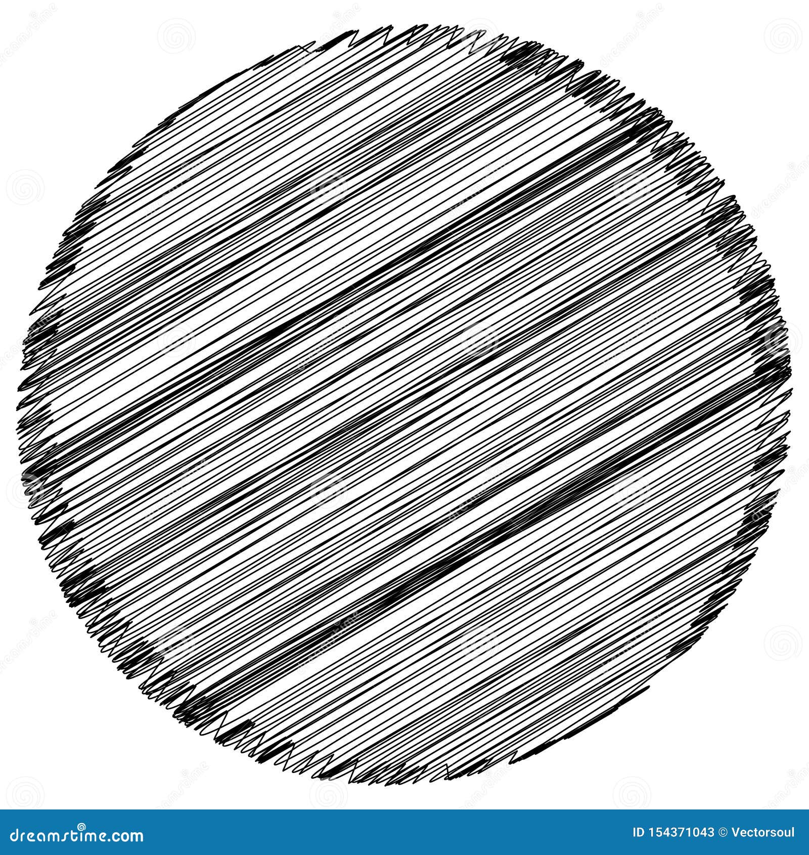 Scribble Sketch Circle. Sketchy Circular Shape Stock Vector ...