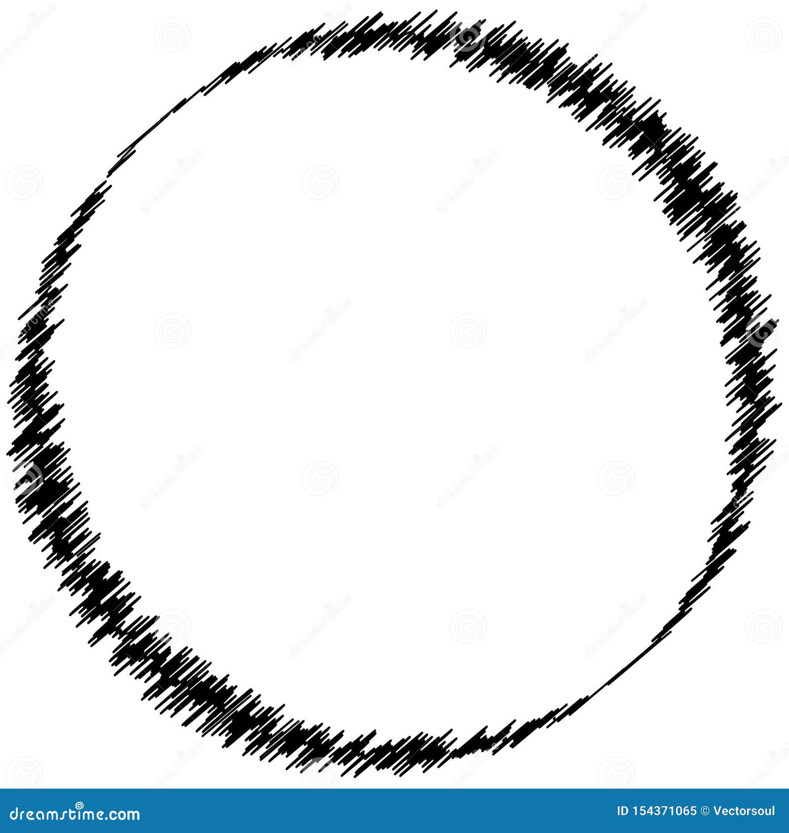 Scribble Sketch Circle. Sketchy Circular Shape Stock Vector ...