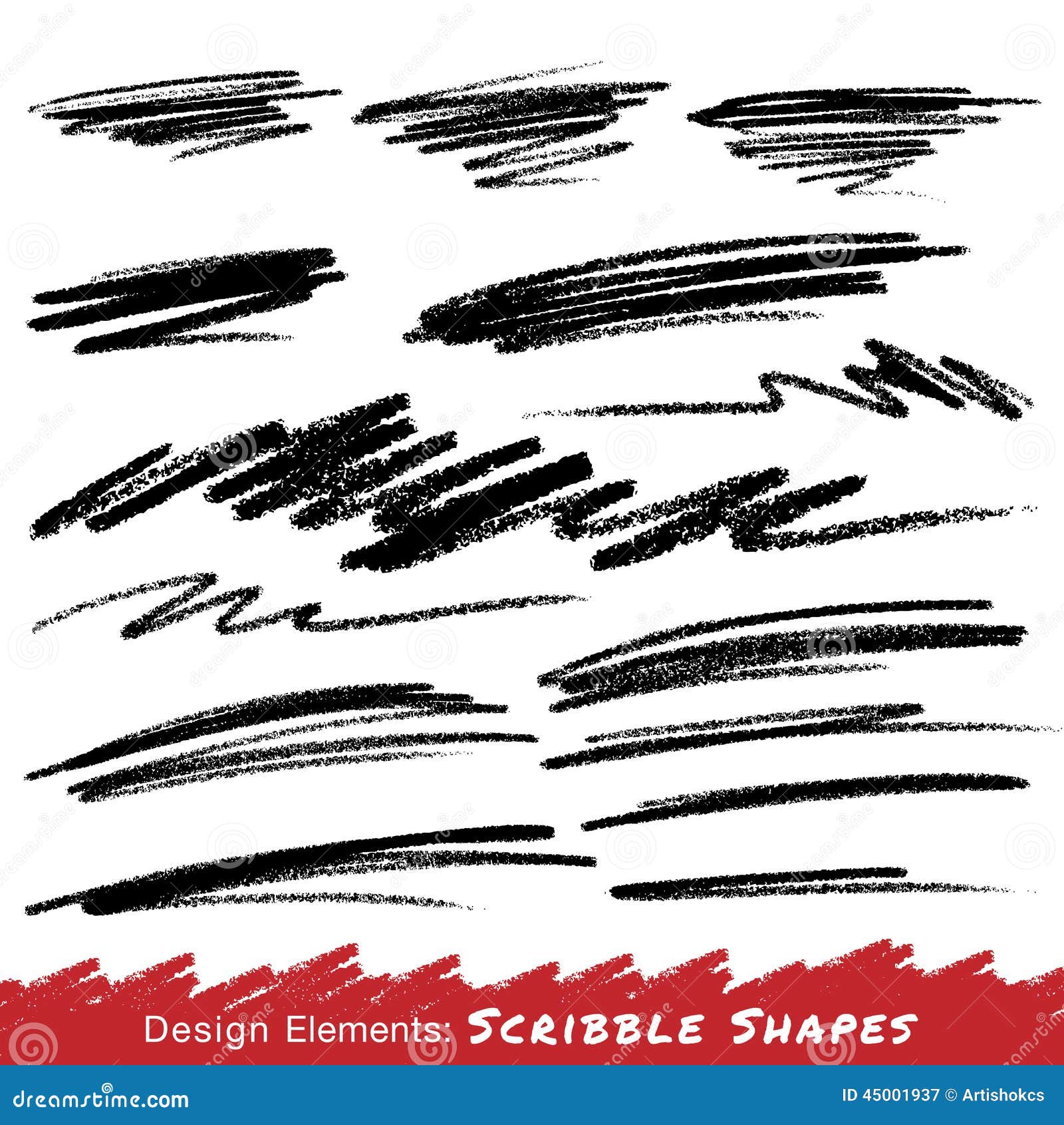 Scribble Smears Hand Drawn in Pencil Stock Vector - Illustration of ...