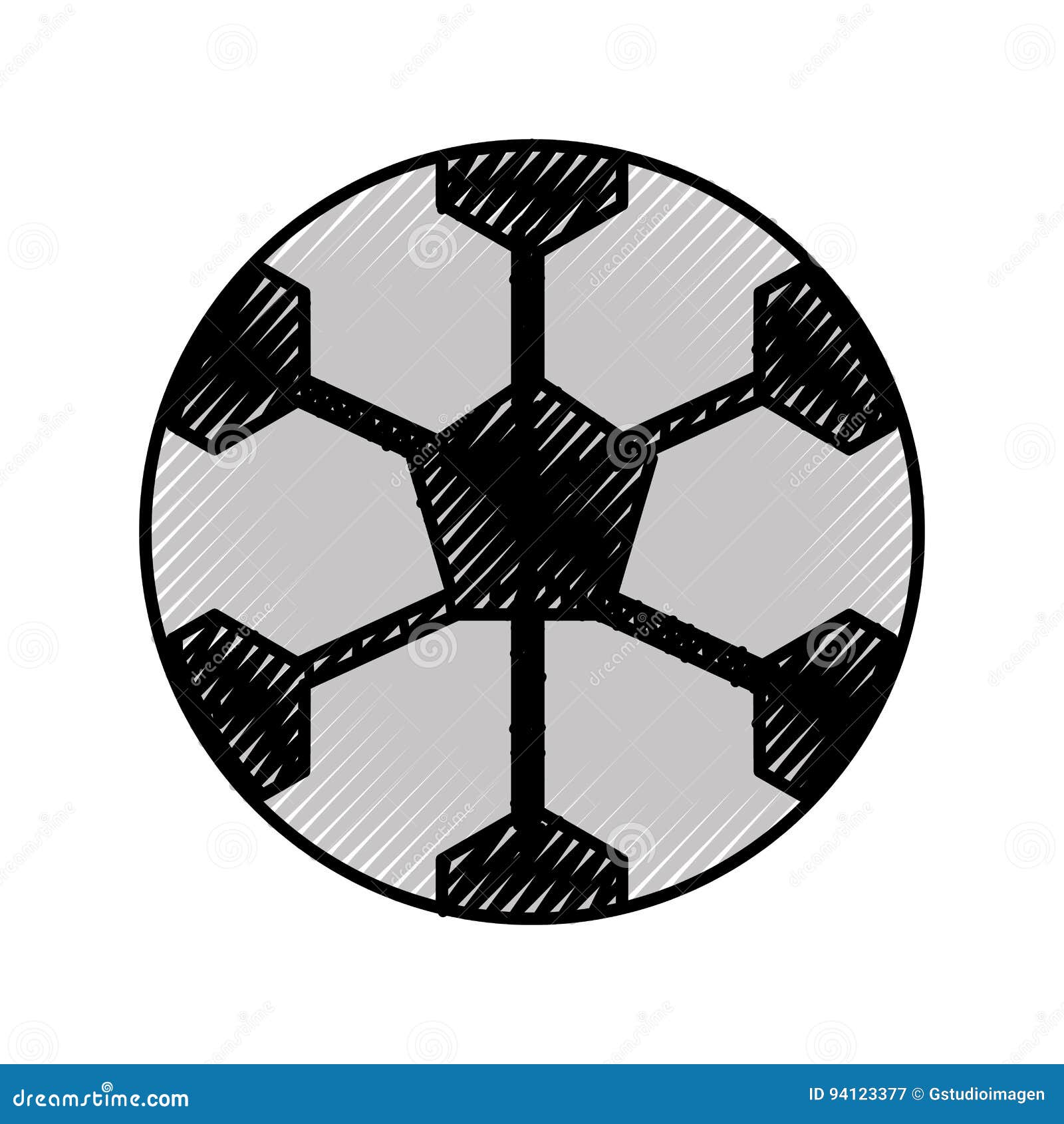 Scribble Soccer Ball Cartoon Stock Vector - Illustration of light ...