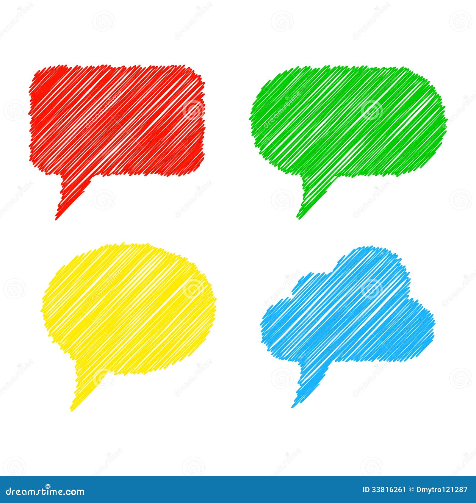 Scribble Speech Bubbles. Vector Illustration Stock Vector ...