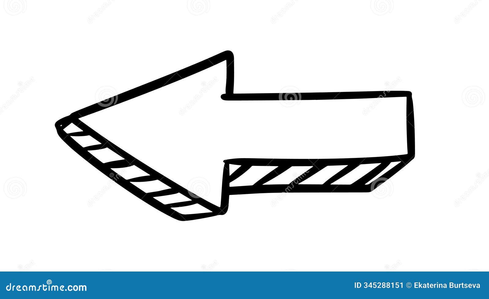 Scribble Arrow Sign Hand Drawn Vector Element Icon Stock Illustration ...