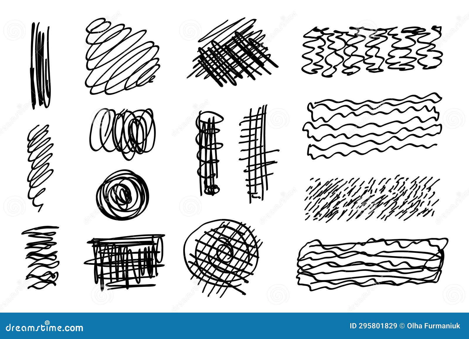 Underlines Emphasis Set Brush Stroke, Marker Lines Grunge Curve, Wavy ...