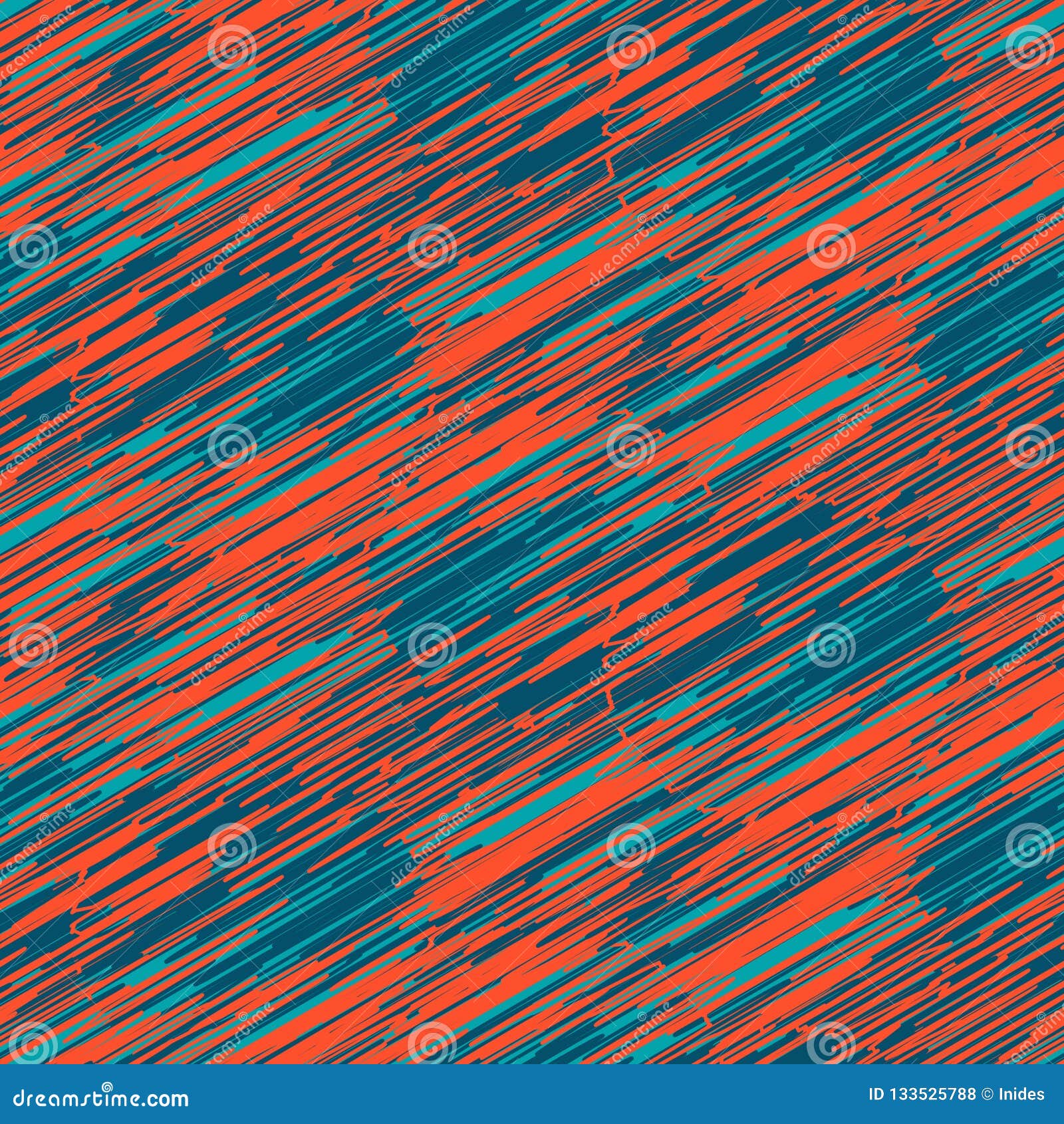 Scribble Strokes Blue and Red Seamless Pattern. Stock Vector ...