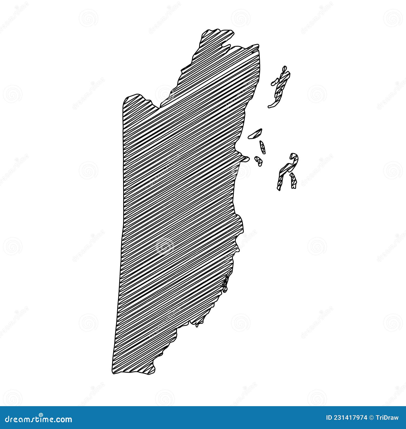 Scribble Style Belize Map Design Stock Vector - Illustration of america ...