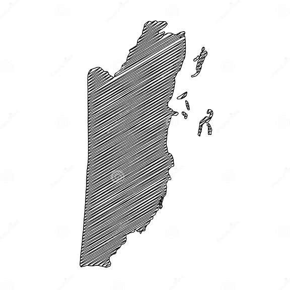 Scribble Style Belize Map Design Stock Vector - Illustration of america, city: 231417974
