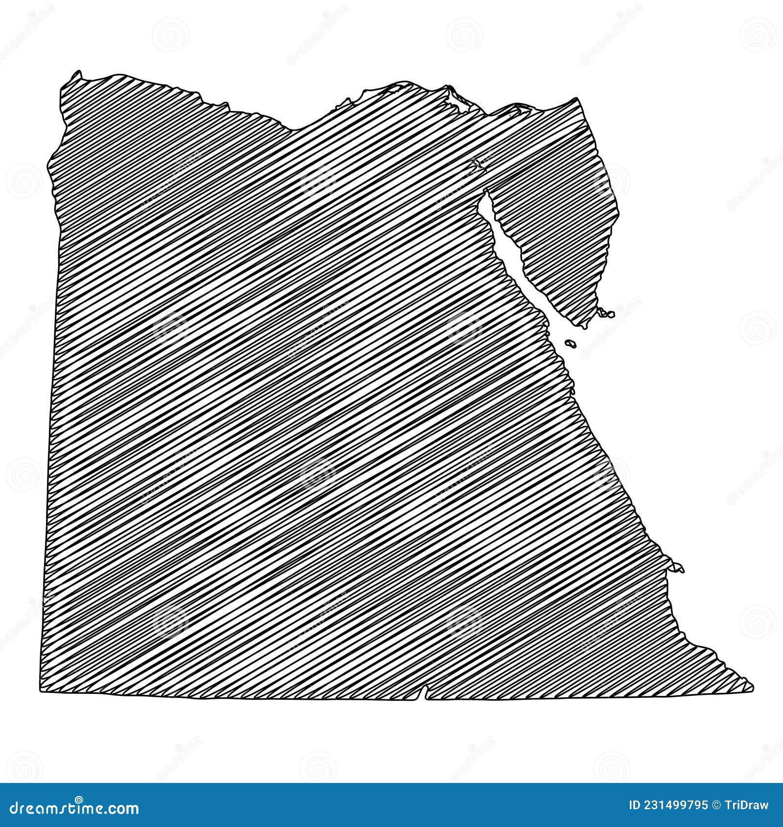 Scribble Style Egypt Map Design Stock Vector - Illustration of graphic, republic: 231499795