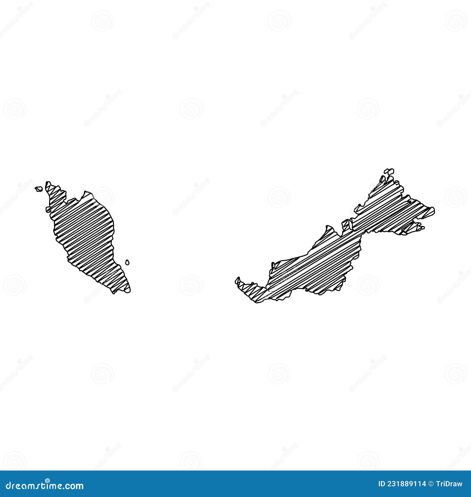 Scribble Style Malaysia Map Design Stock Vector - Illustration of contour, background: 231889114
