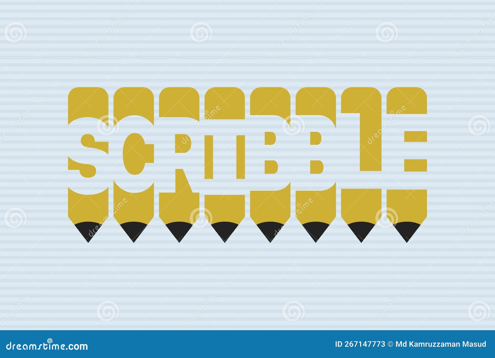 Scribble Text with Pen Symbol Creative Ideas Design, Vector ...