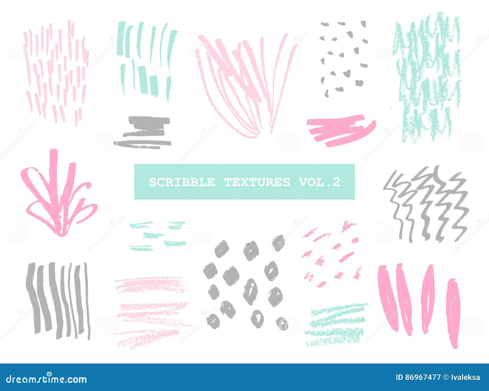 Scribble Textures Collection Stock Vector - Illustration of circle ...