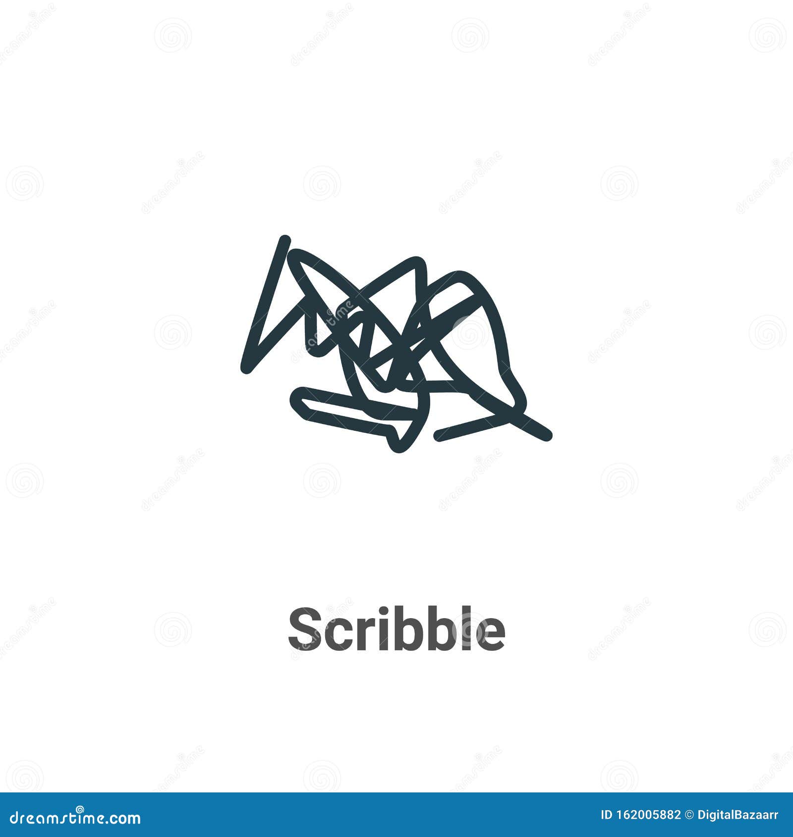 Scribble Vector Icon on White Background. Flat Vector Scribble Icon ...