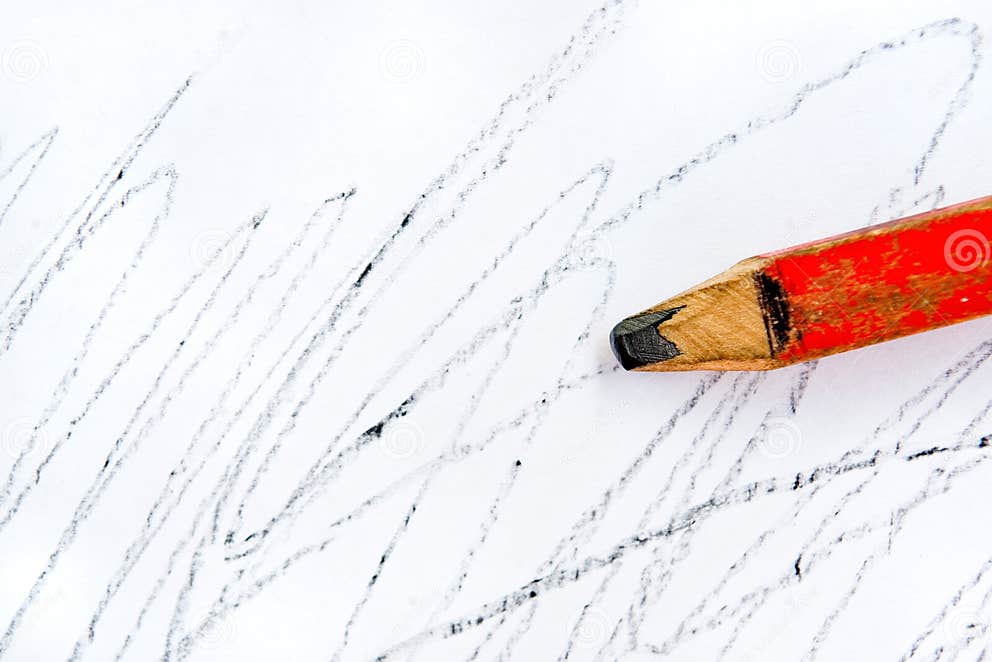 Scribble on white paper stock image. Image of pencil - 31693257