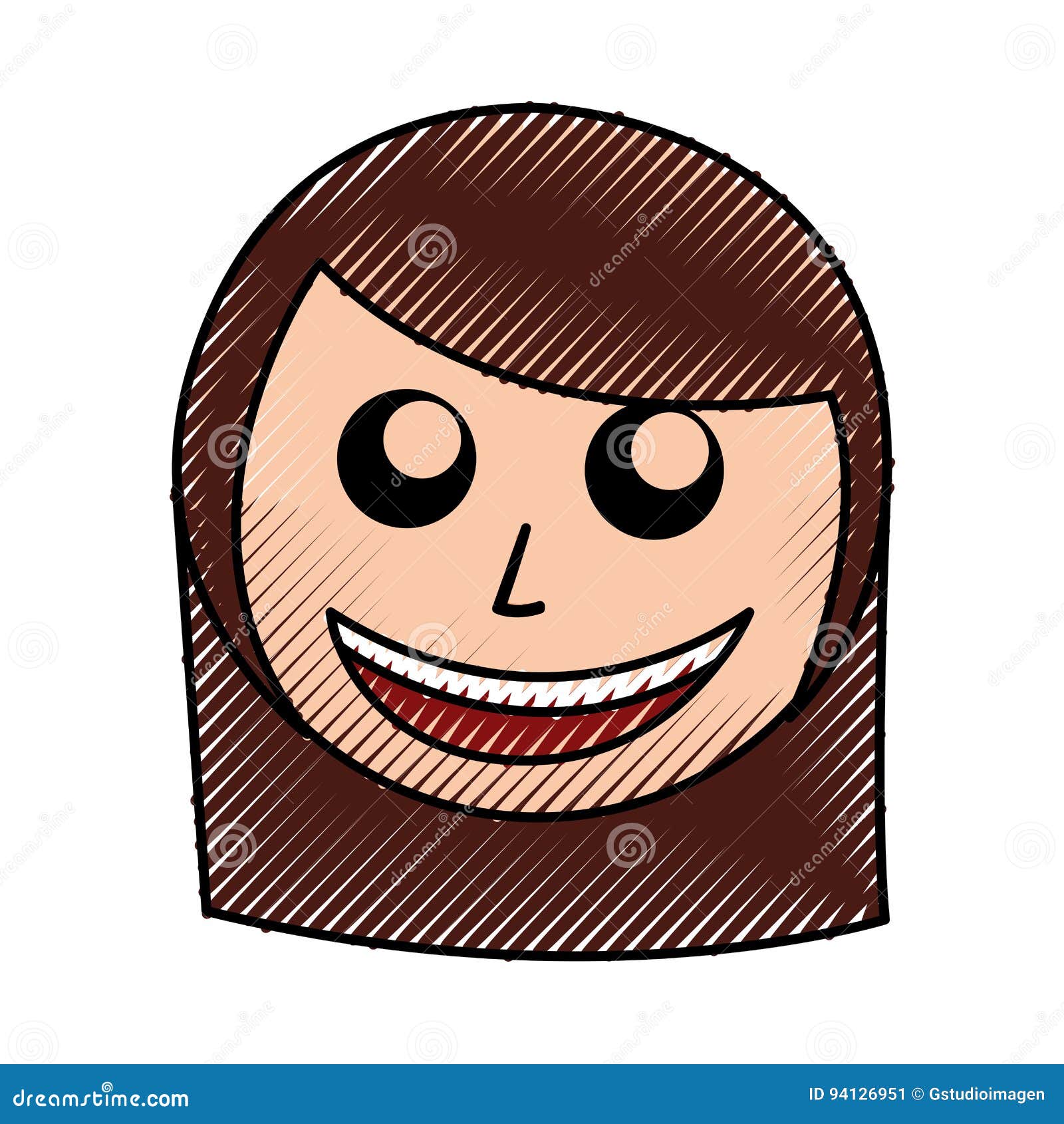 Scribble Man Face Cartoon Vector Illustration | CartoonDealer.com #94126678