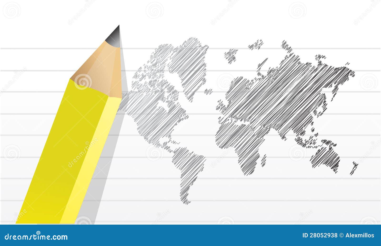 Scribble world map stock illustration. Illustration of commercial ...