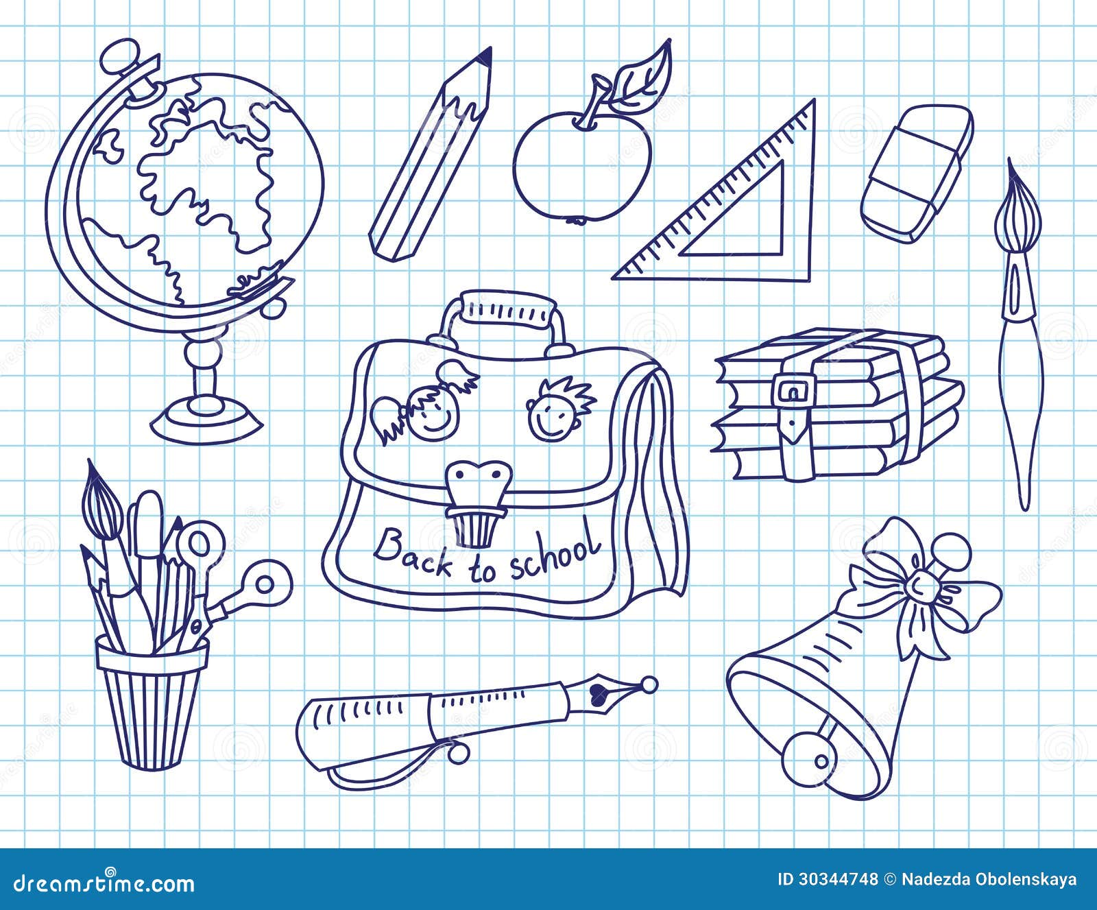 Scribble in a Writing-books Set Stock Vector - Illustration of paper ...