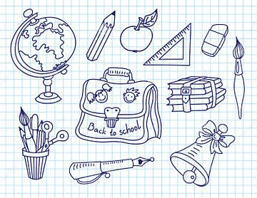 Scribble in a Writing-books Set Stock Vector - Illustration of paper ...