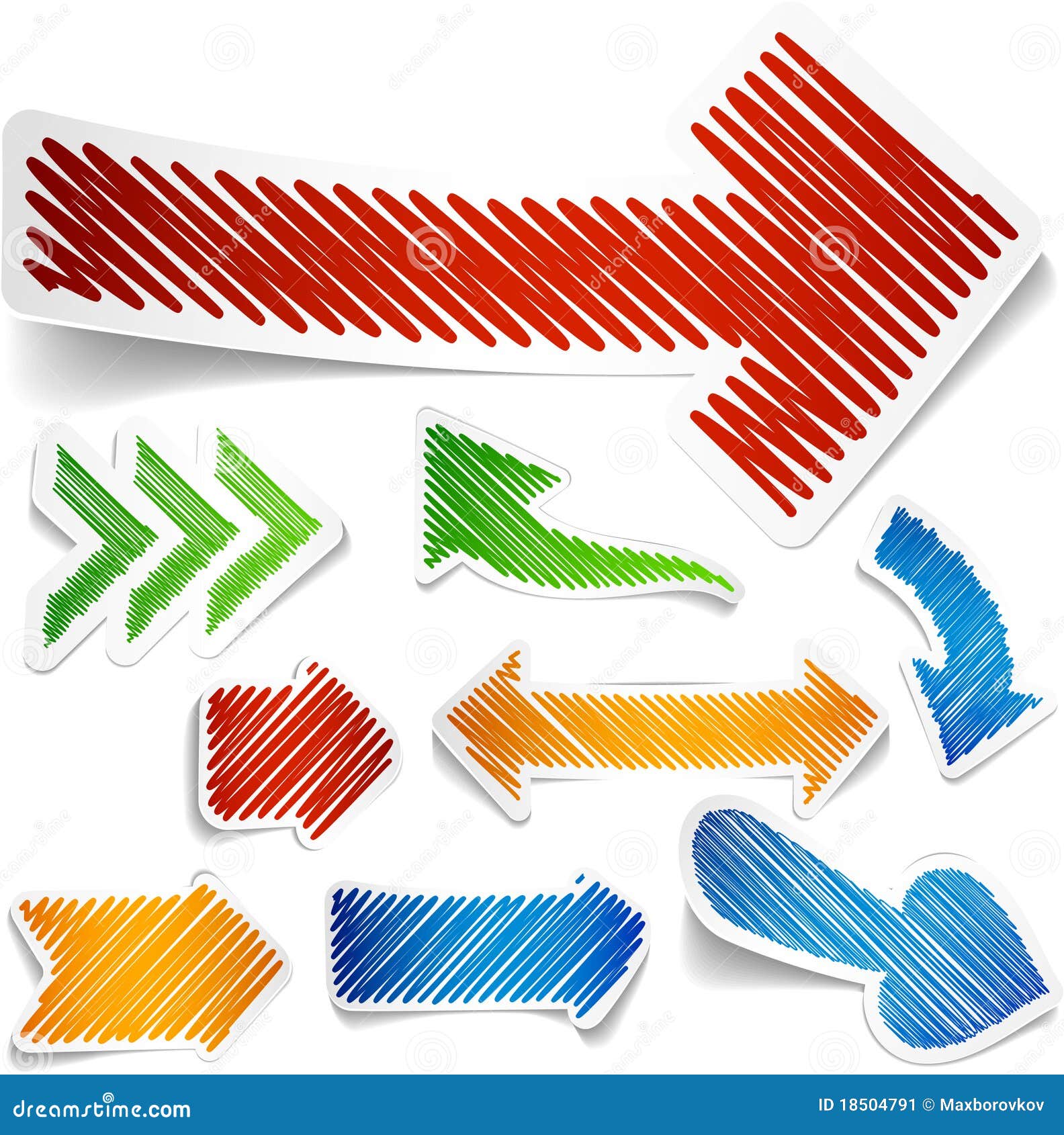Scribbled Arrows Vector Illustration | CartoonDealer.com #18550366