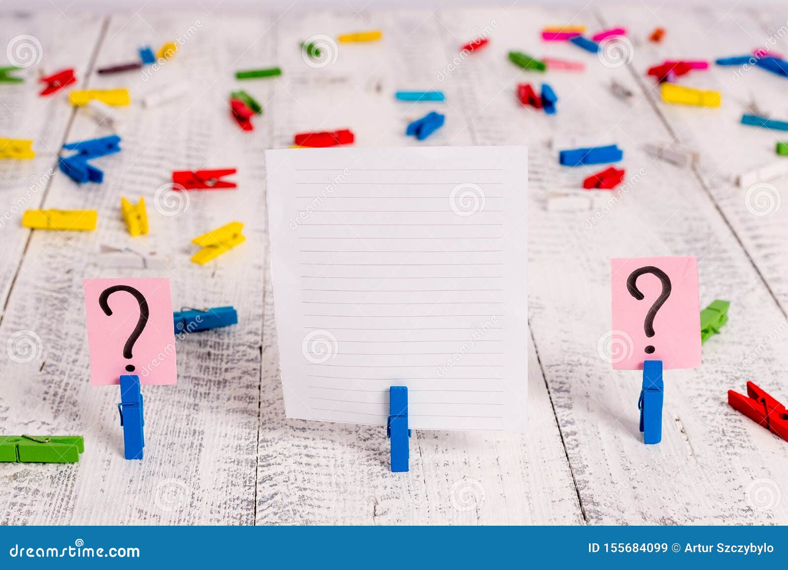 Scribbled and Crumbling Papers with Paper Clips Placed on the Wooden ...