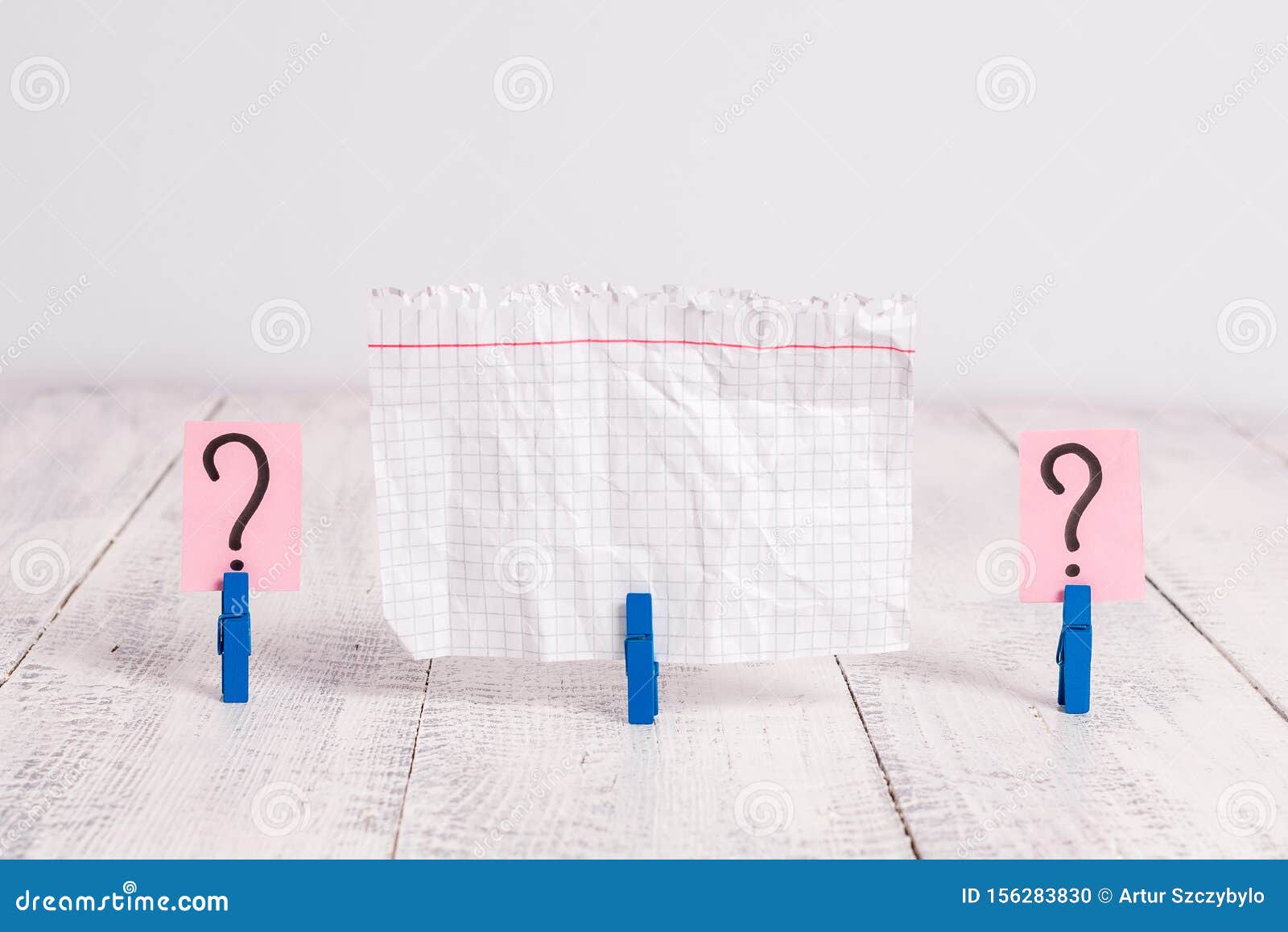 Scribbled and Crumbling Papers with Paper Clips Placed on the Wooden ...