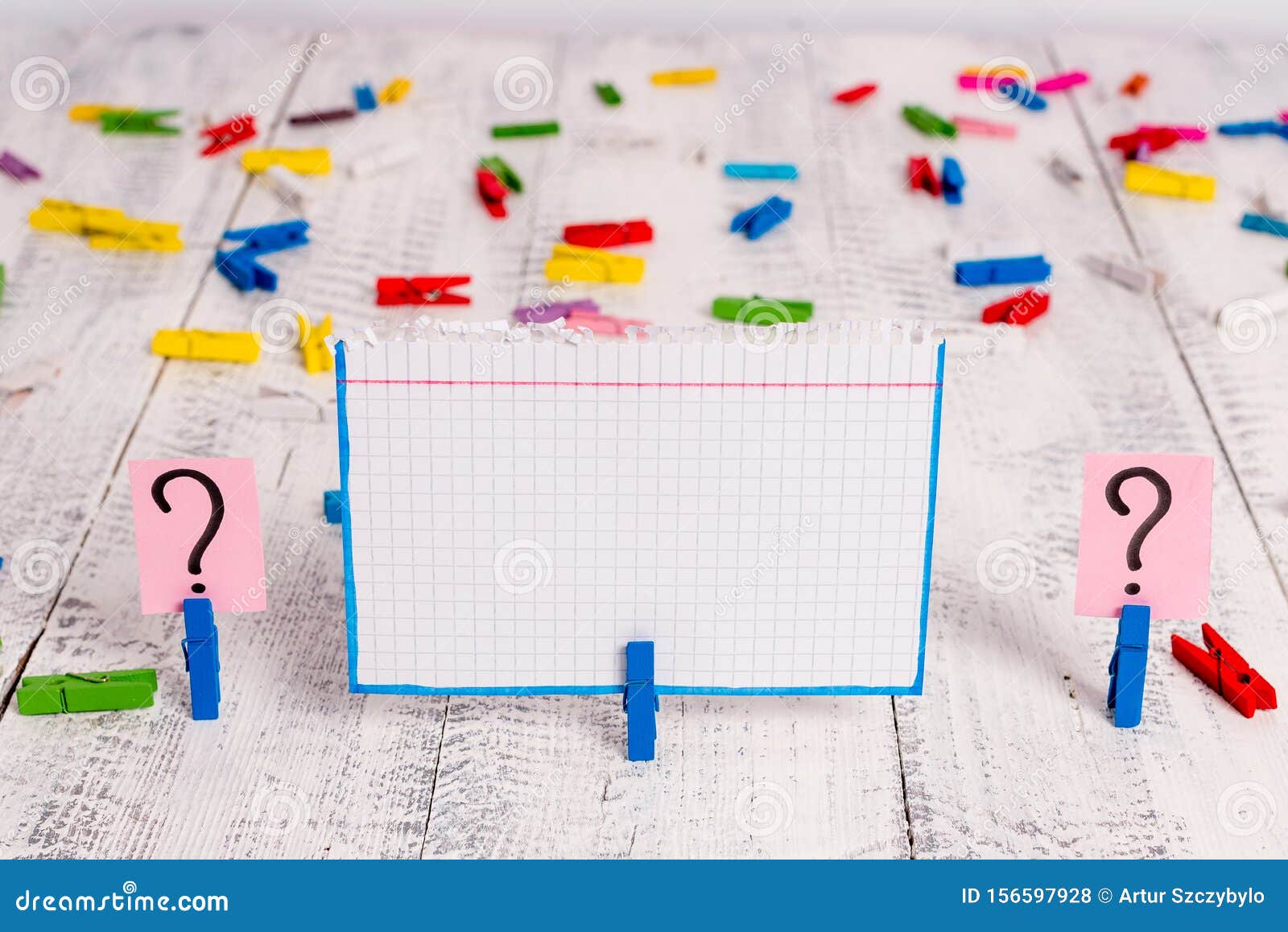 Scribbled and Crumbling Papers with Paper Clips Placed on the Wooden ...