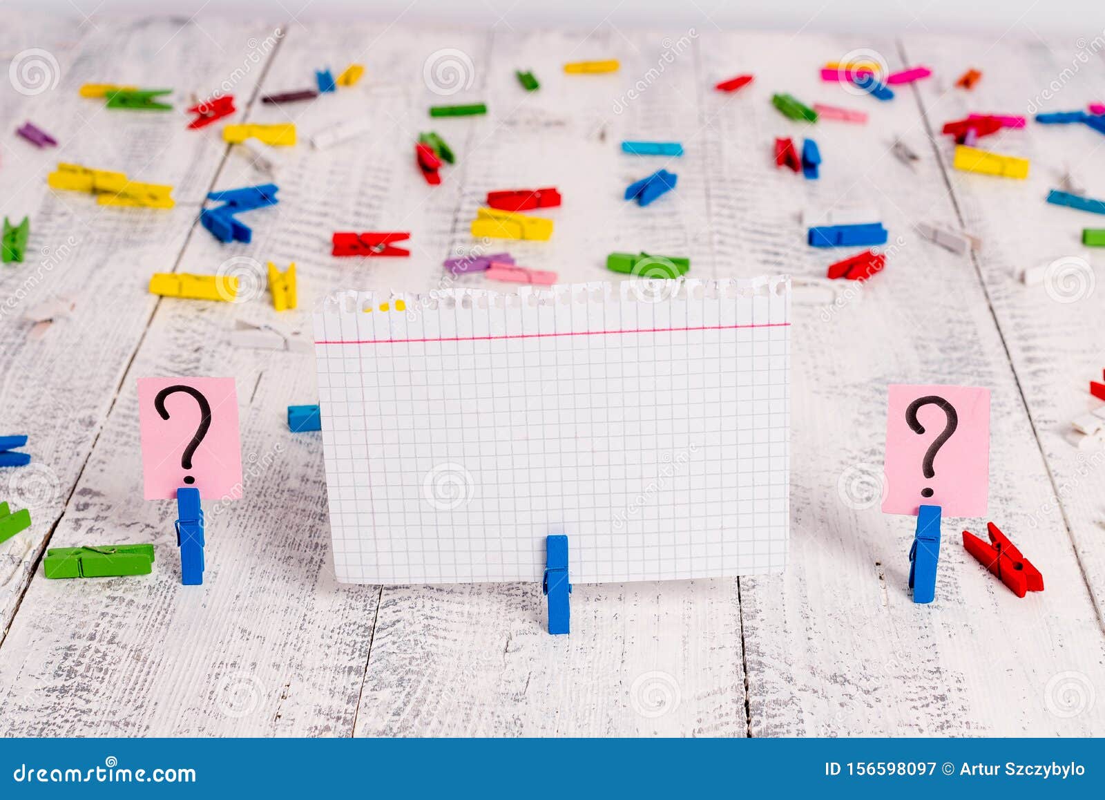 Scribbled and Crumbling Papers with Paper Clips Placed on the Wooden ...