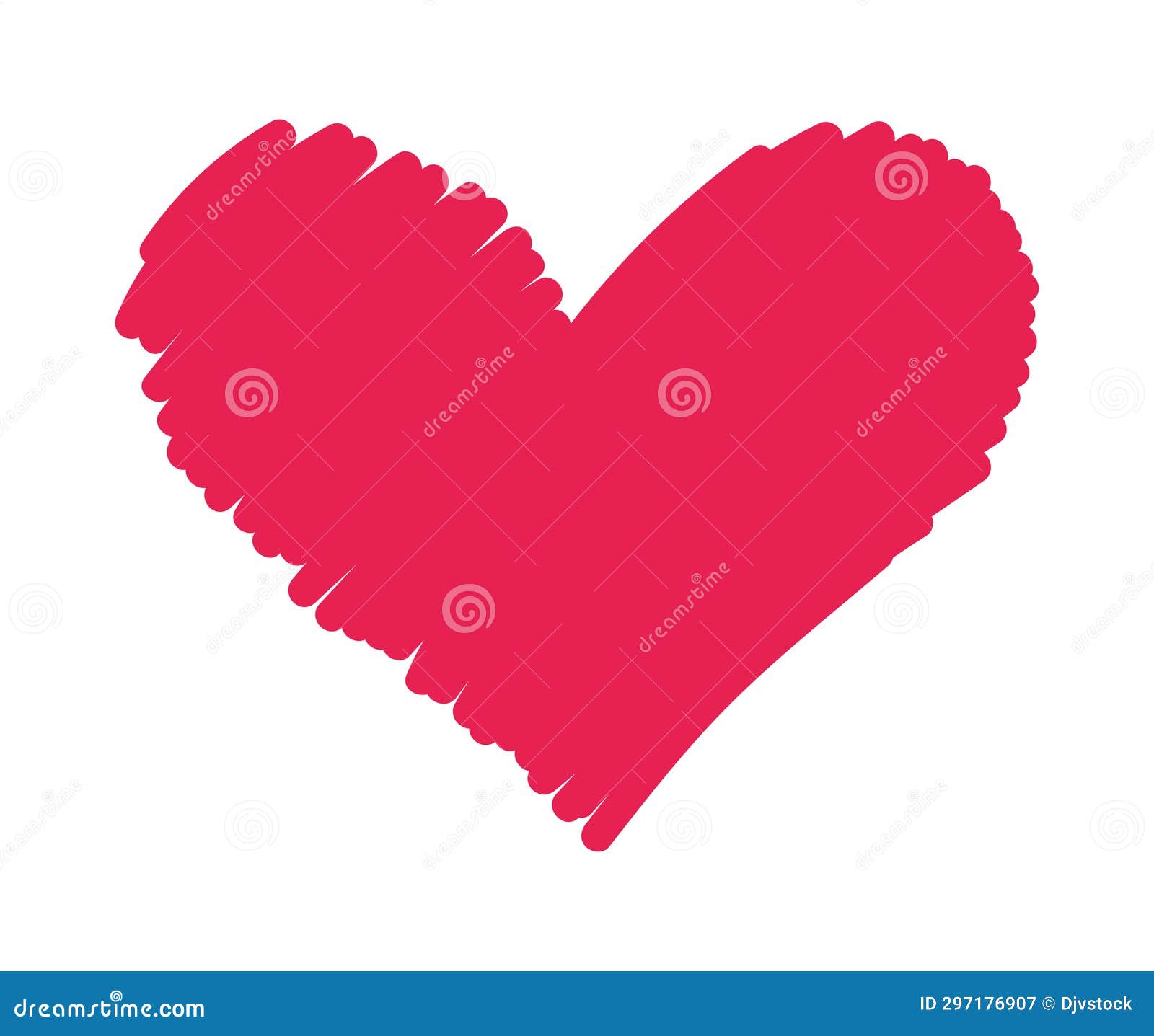 Scribbled heart romantic stock illustration. Illustration of happy ...
