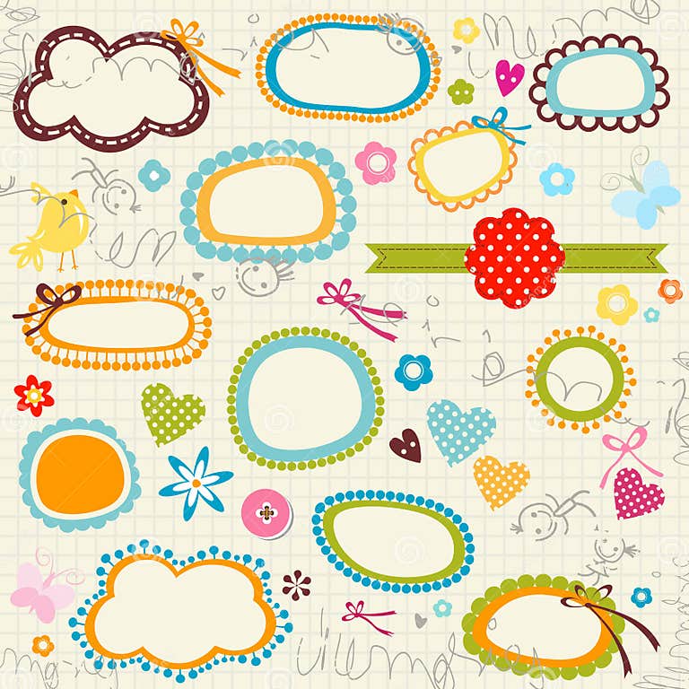Scribbled notebook page stock vector. Illustration of green - 30333737
