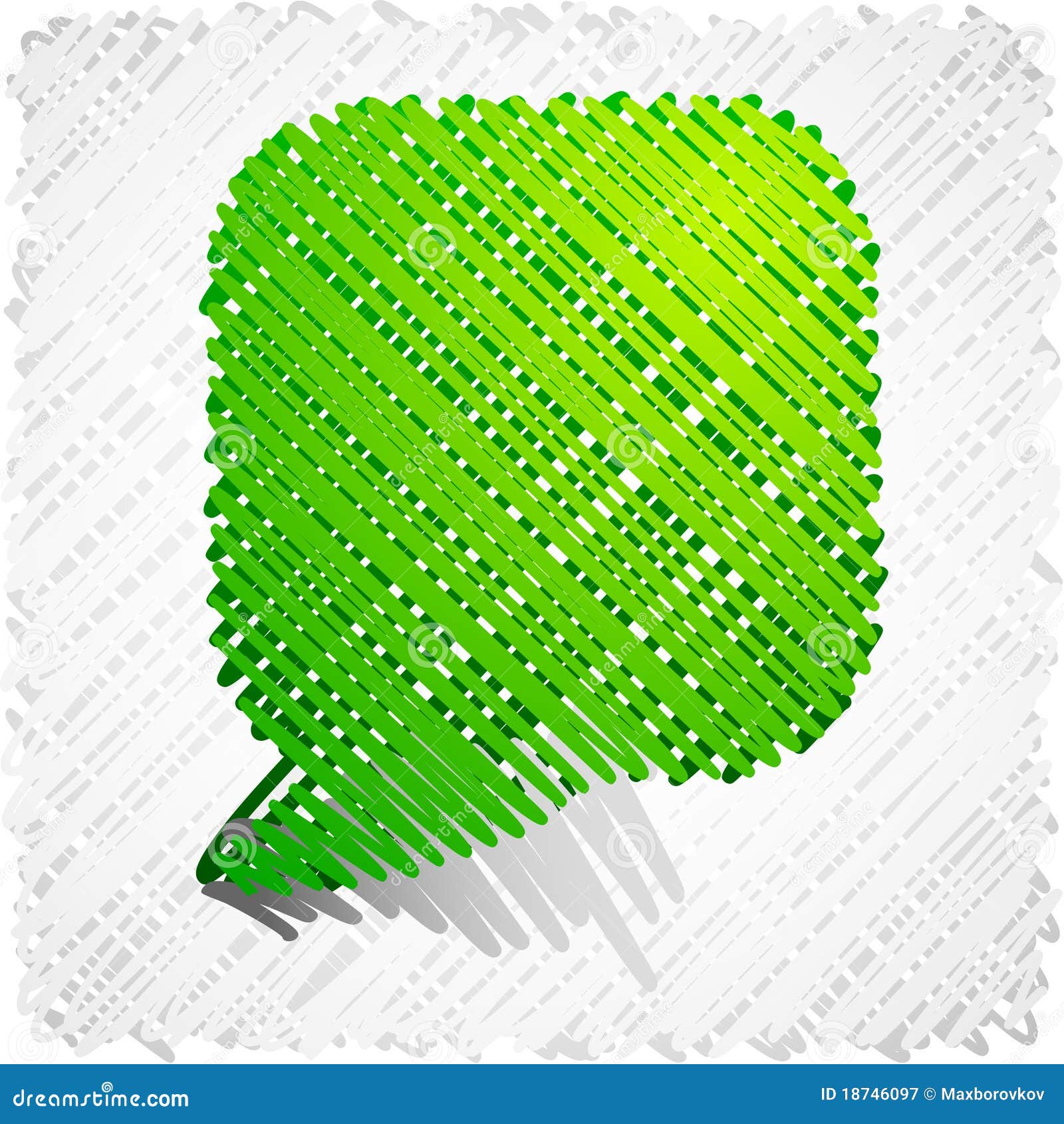 Scribbled speech shape. stock vector. Illustration of speech - 18746097