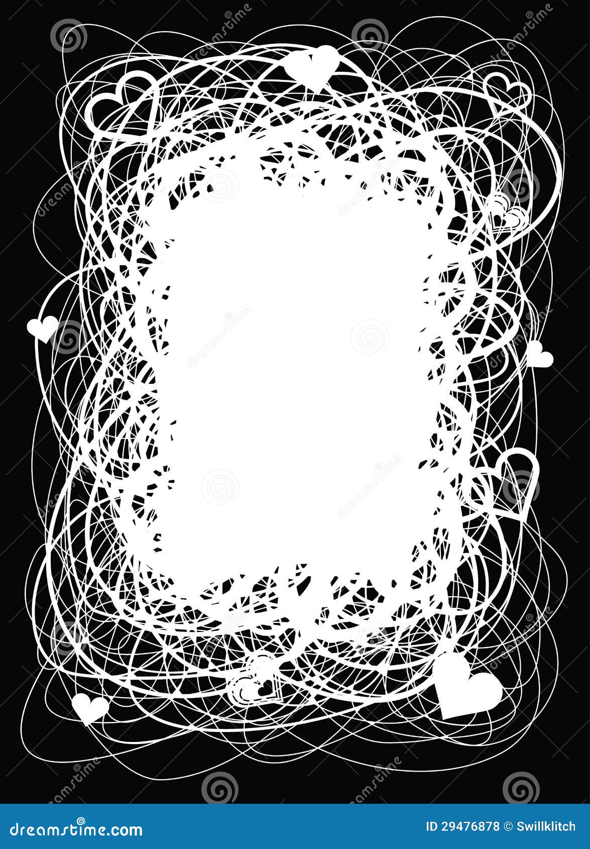 Scribbled Valentine frame stock vector. Illustration of artistic - 29476878